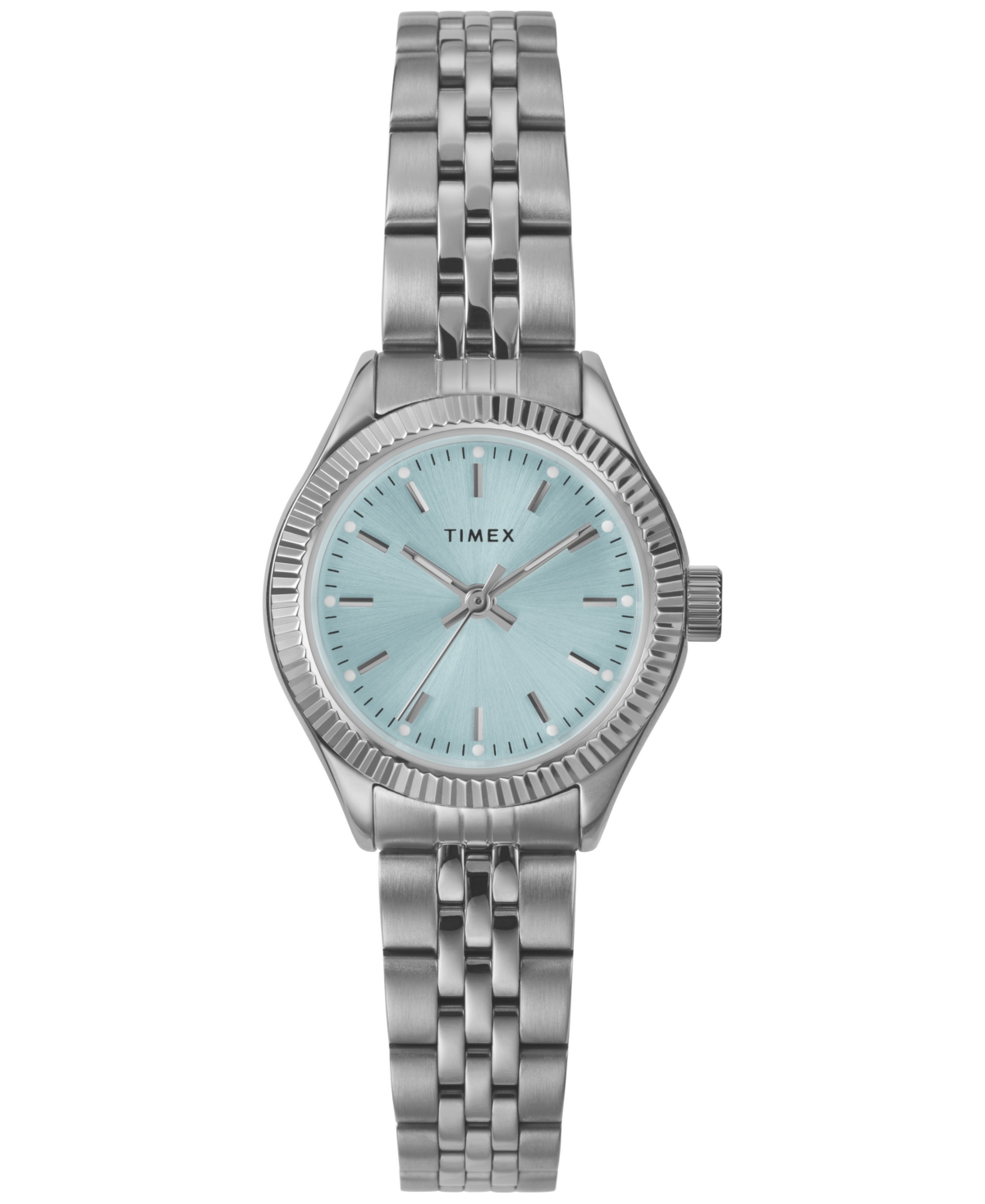 Timex Womens Quartz Analog Silver-Tone Stainless Steel Watch  25mm - Silver
