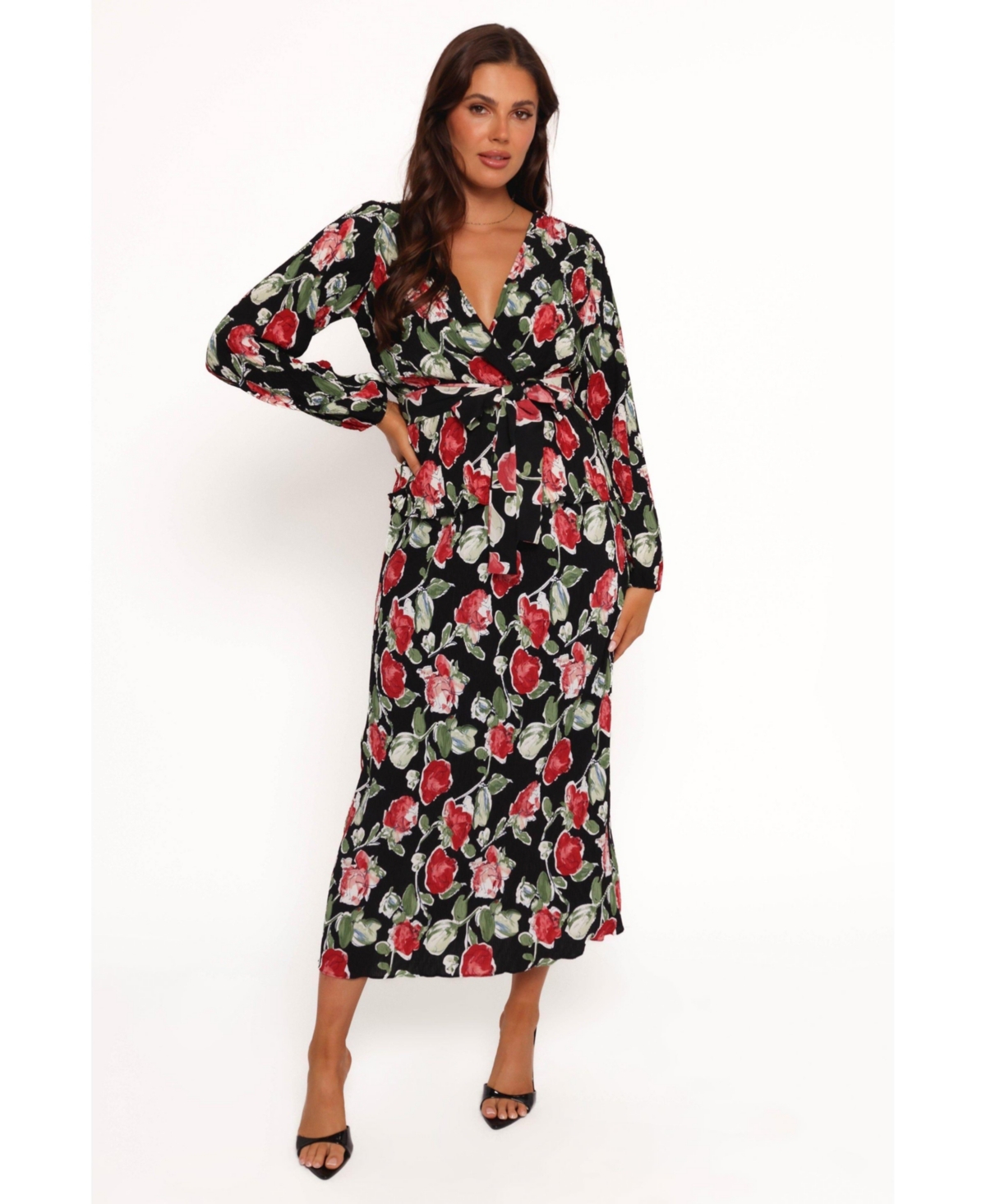 Click here for Petal and Pup Womens Minelli Pleat Top - Black prices