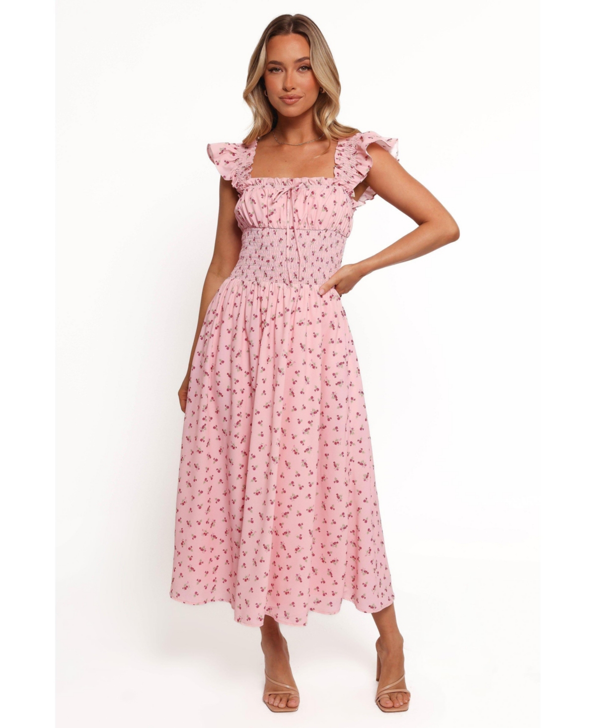 Click here for Petal and Pup Womens Bronte Midi Dress - Pink prices