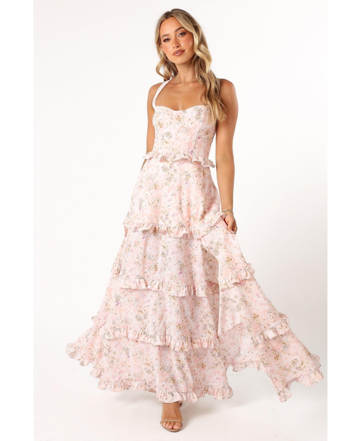 Click here for Petal and Pup Womens Lillee Tiered Maxi Dress prices