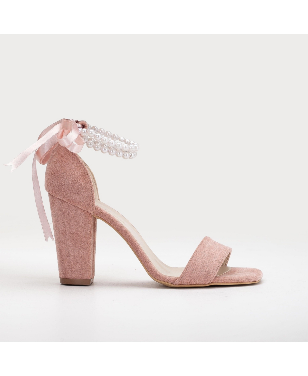 Click here for Melissa Block Heels Sandals with Pearls - Dusty pi... prices