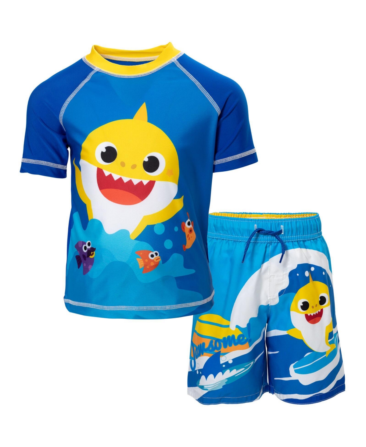 Click here for Baby Shark Toddler Boys Pinkfong Shark Rash Guard... prices
