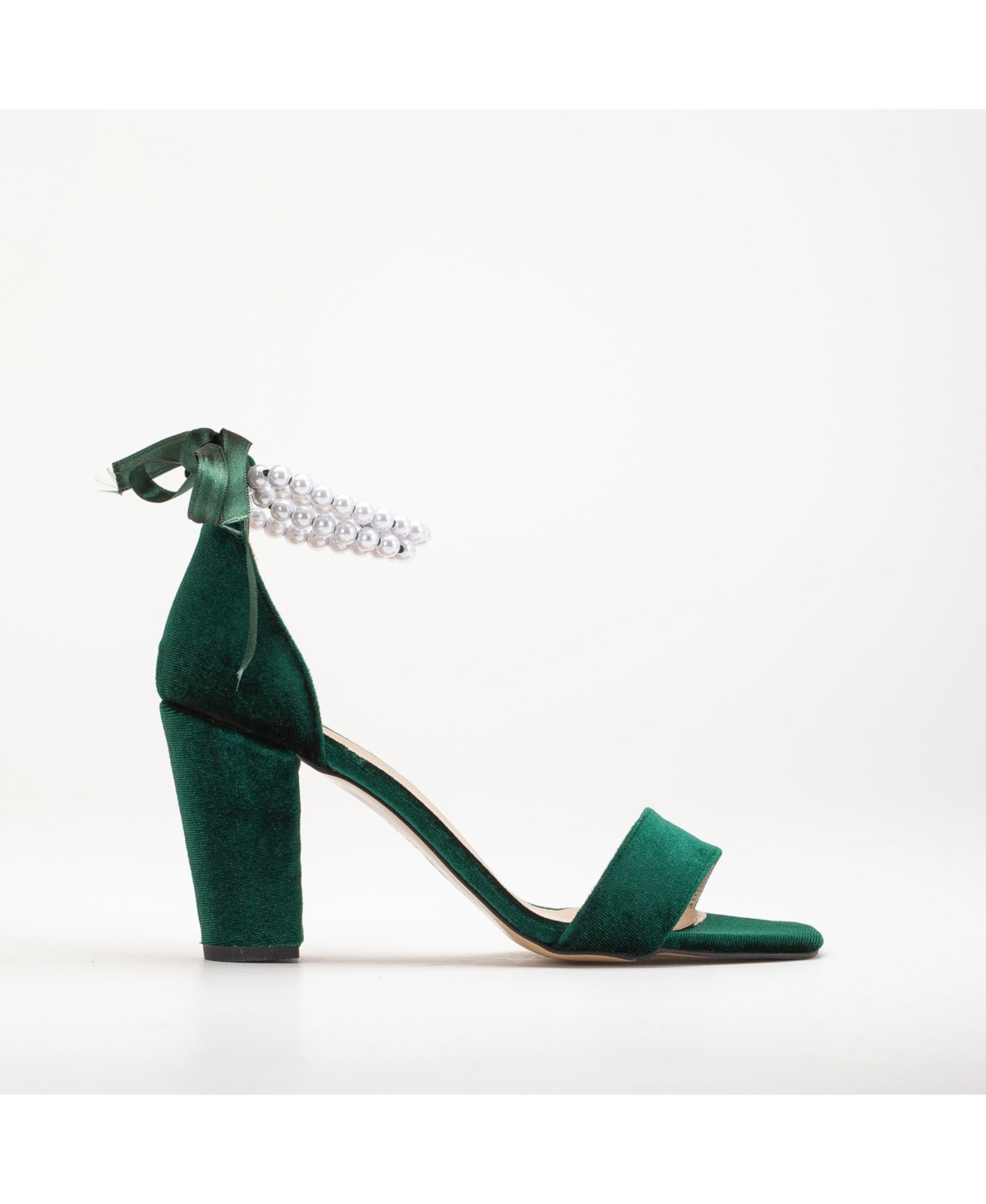 Click here for Melissa Block Heels Sandals with Pearls - Emerald... prices