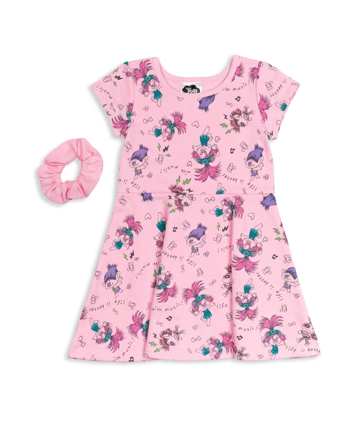 Click here for Trolls Girls DreamWorks Poppy French Terry Dress a... prices