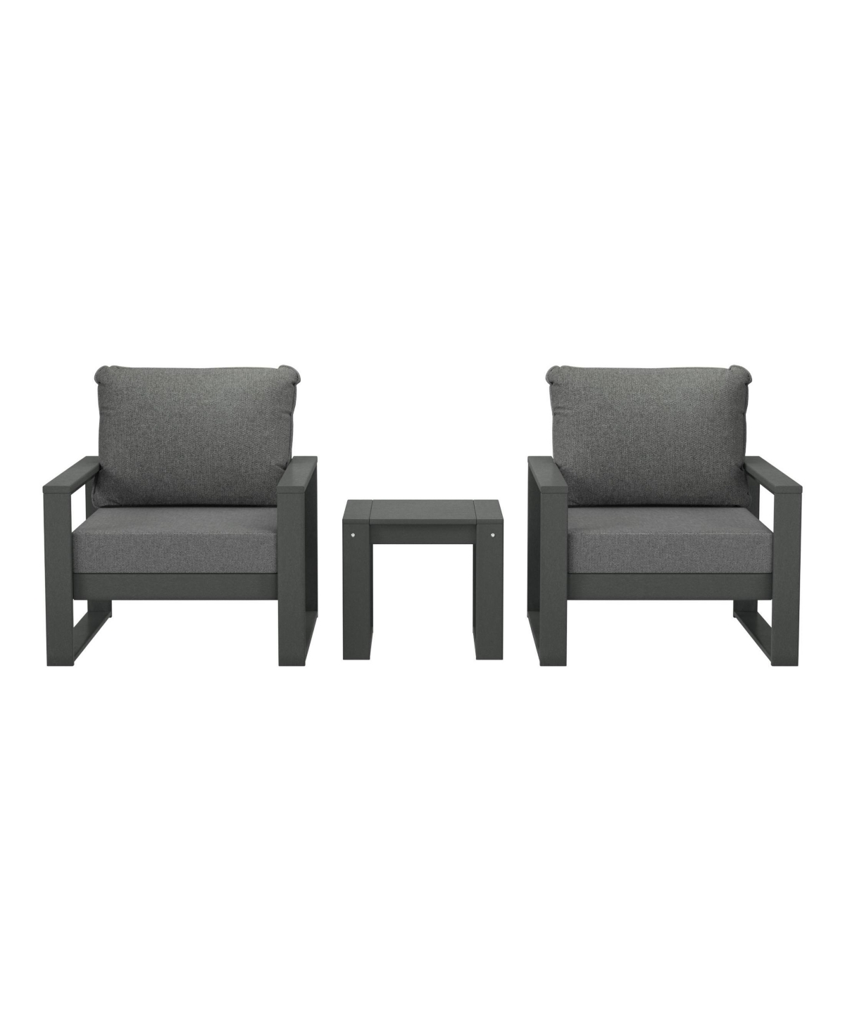 Click here for Outdoor Modern 3-Piece Hdpe Patio Sofa Set with Si... prices