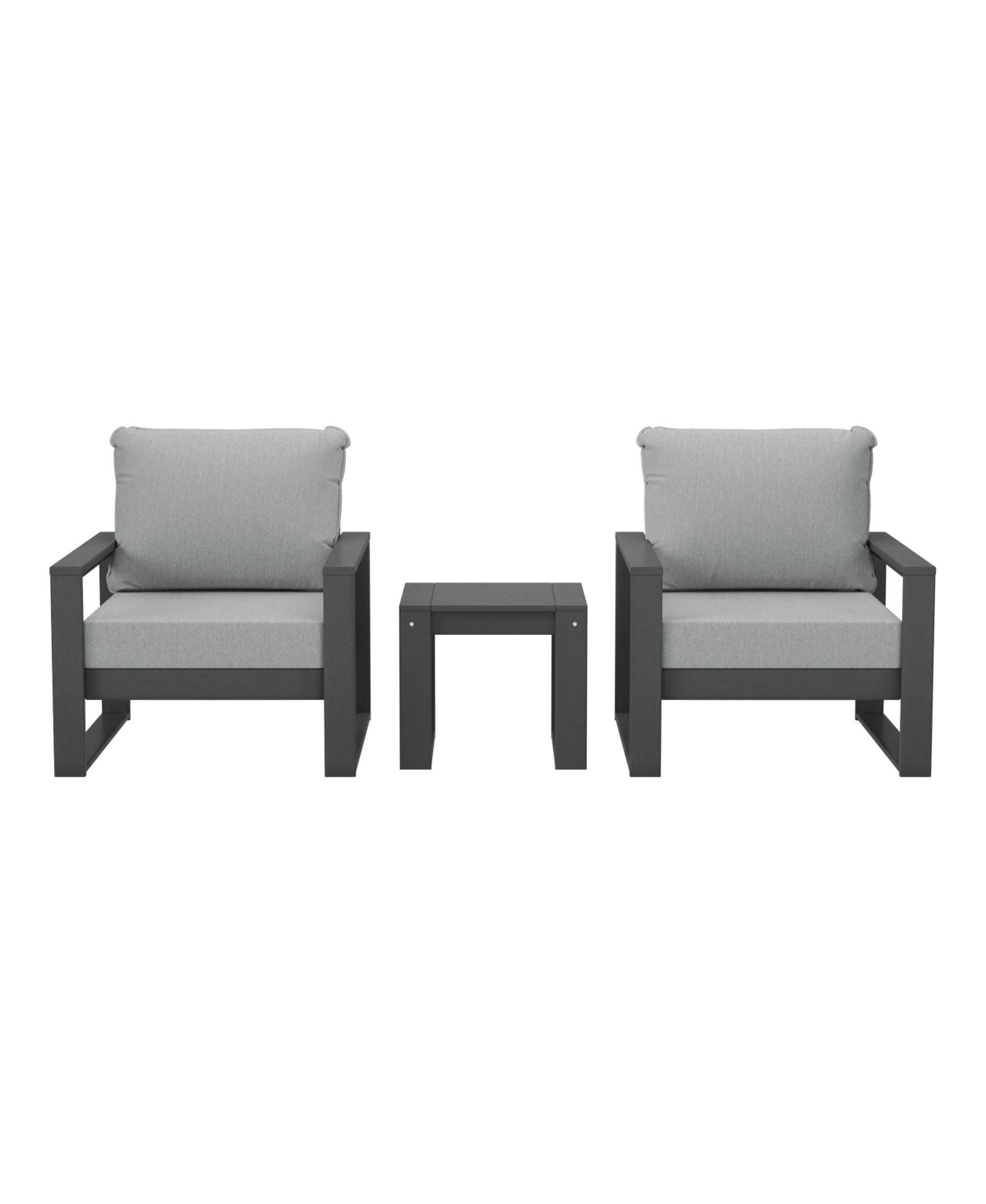 Click here for Outdoor Modern 3-Piece Hdpe Patio Sofa Set with Si... prices