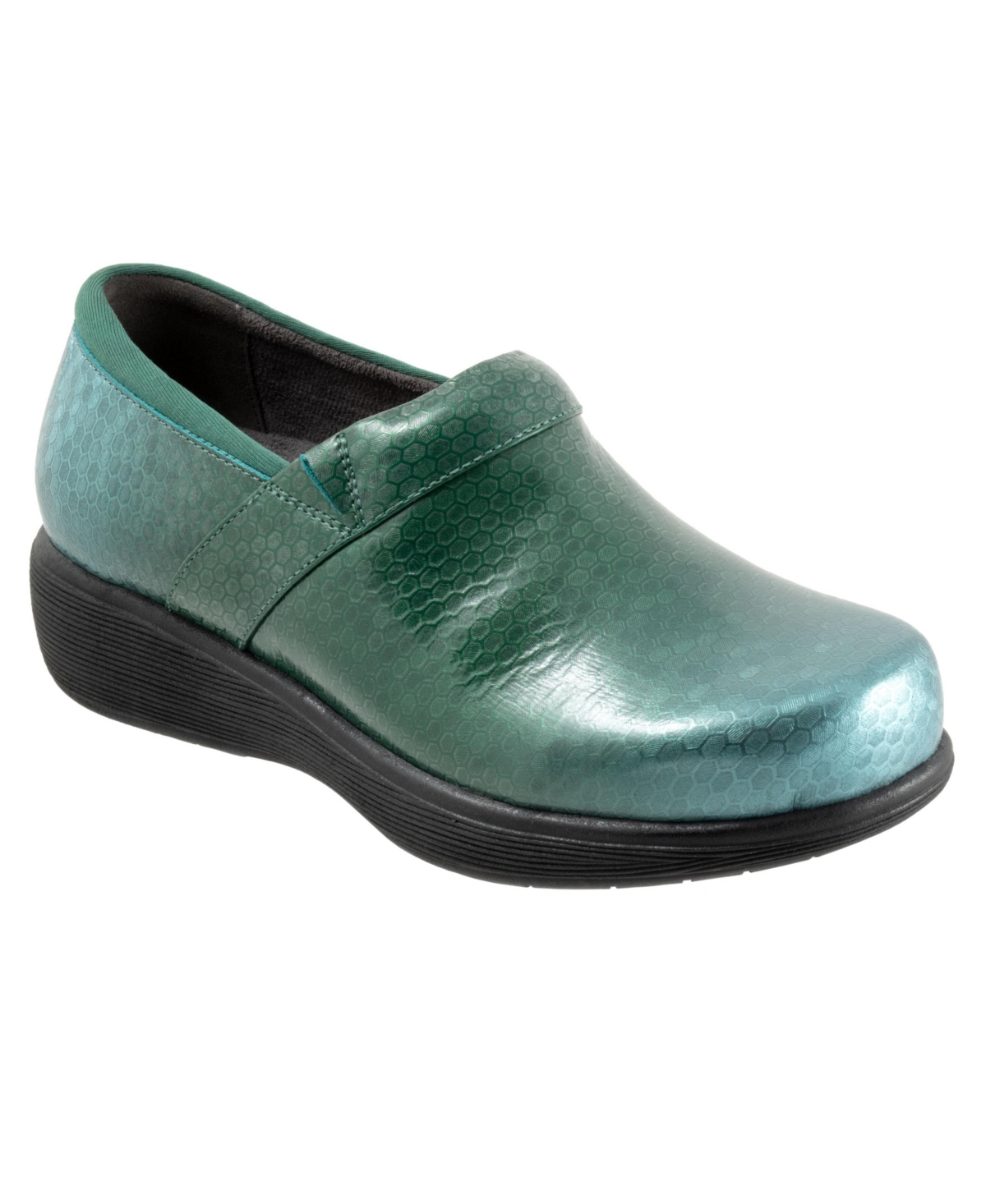 Click here for SoftWalk Meredith Sport Clog - Jade embossed paten... prices