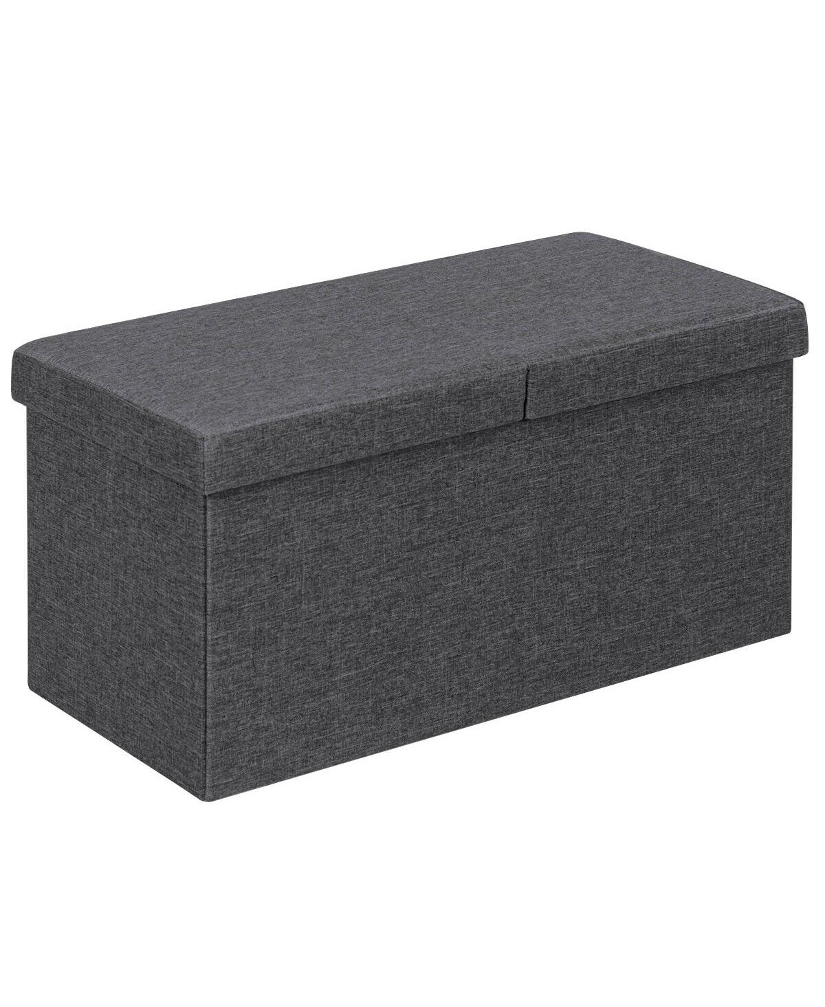 Click here for 30 Inch Folding Storage Ottoman with Lift Top - Gr... prices