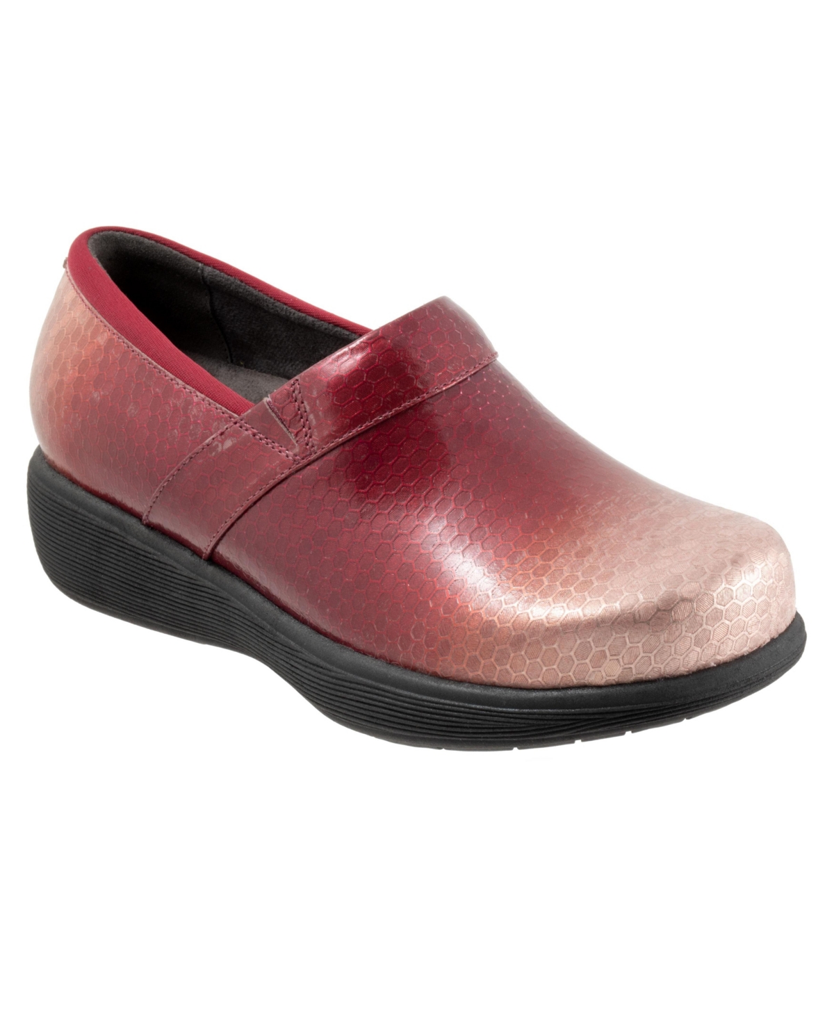 Click here for SoftWalk Meredith Sport Clog - Red embossed patent prices