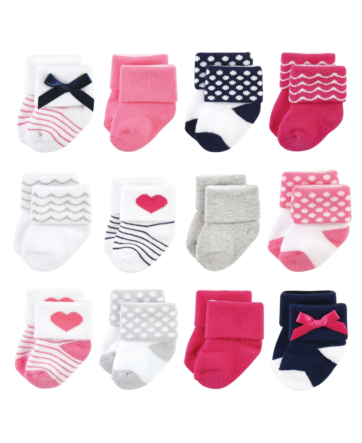 Click here for Luvable Friends Baby Girls Cotton Terry Socks Bund... prices
