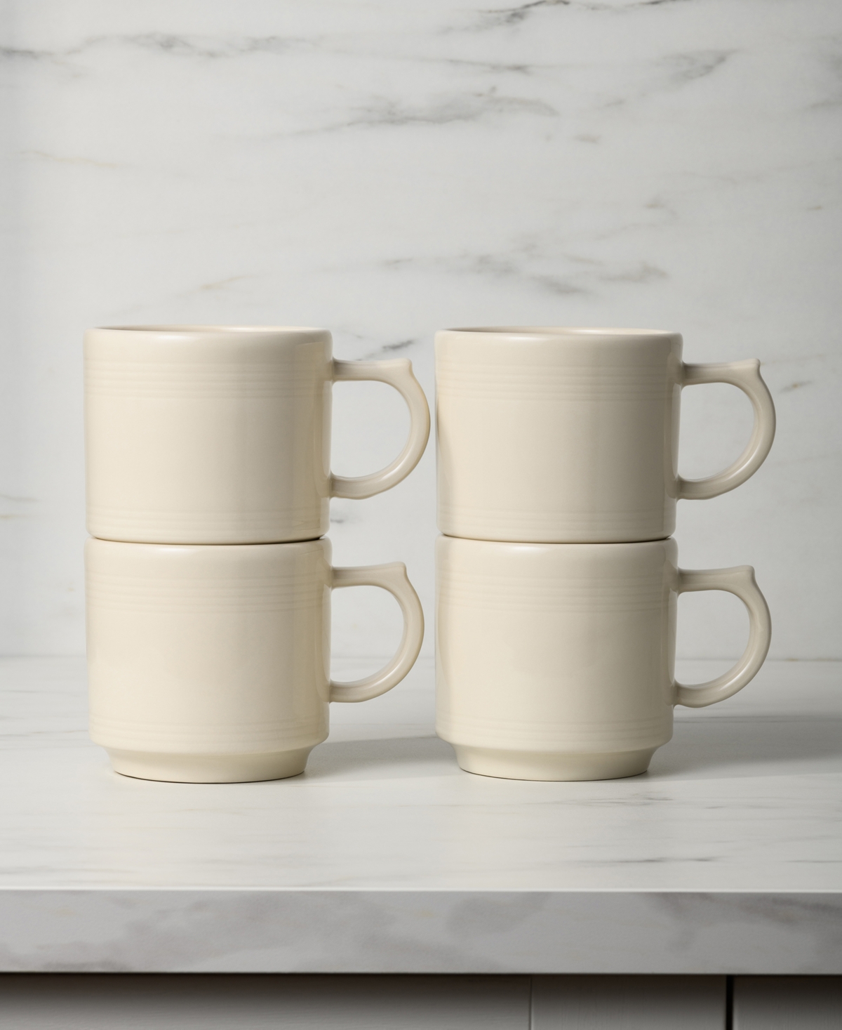 Click here for Fiesta Linen Stackable Mugs  Set of 4 - Natural prices