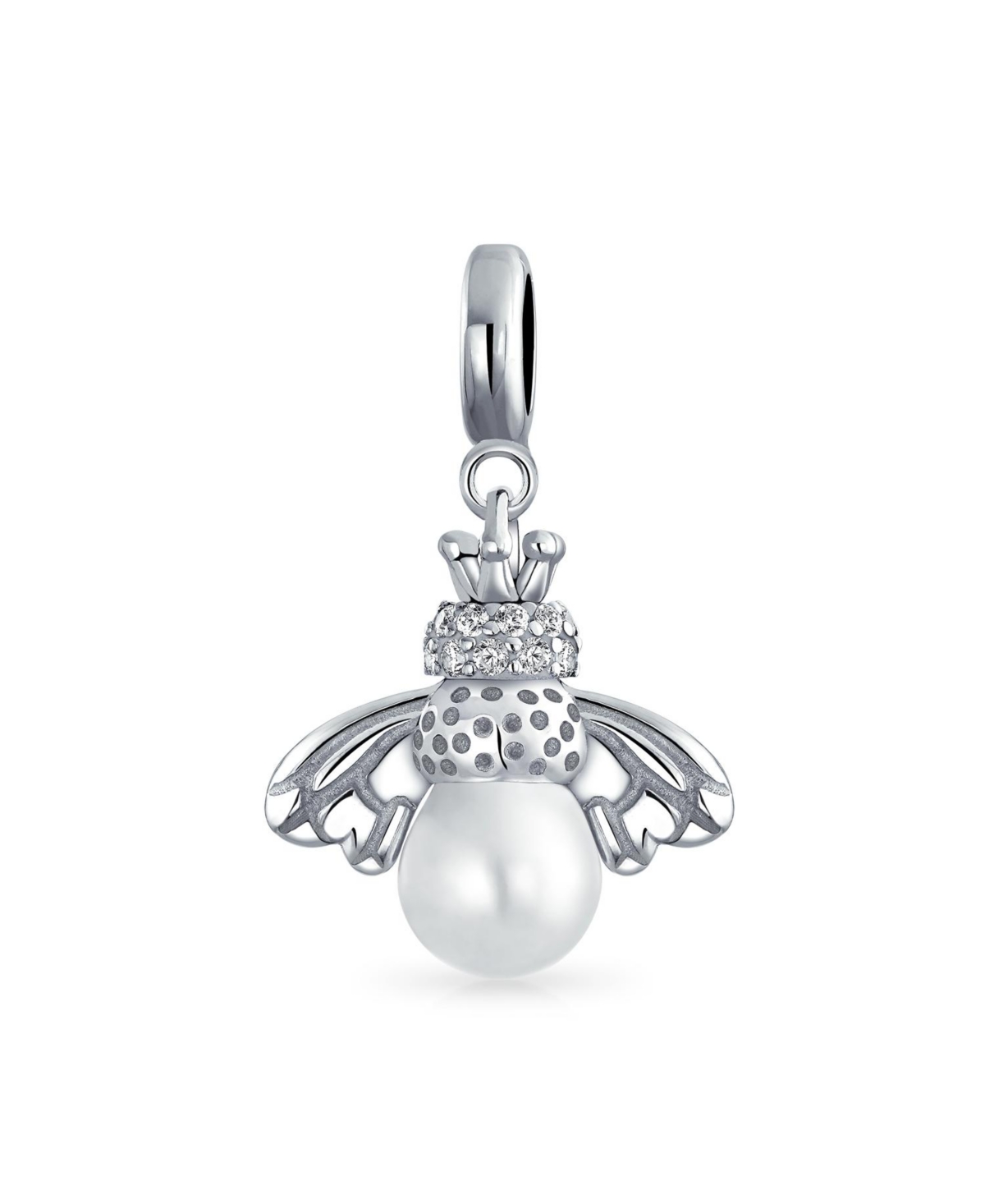 Click here for Bling Jewelry Garden Insect Pearl Queen Bee Dangle... prices