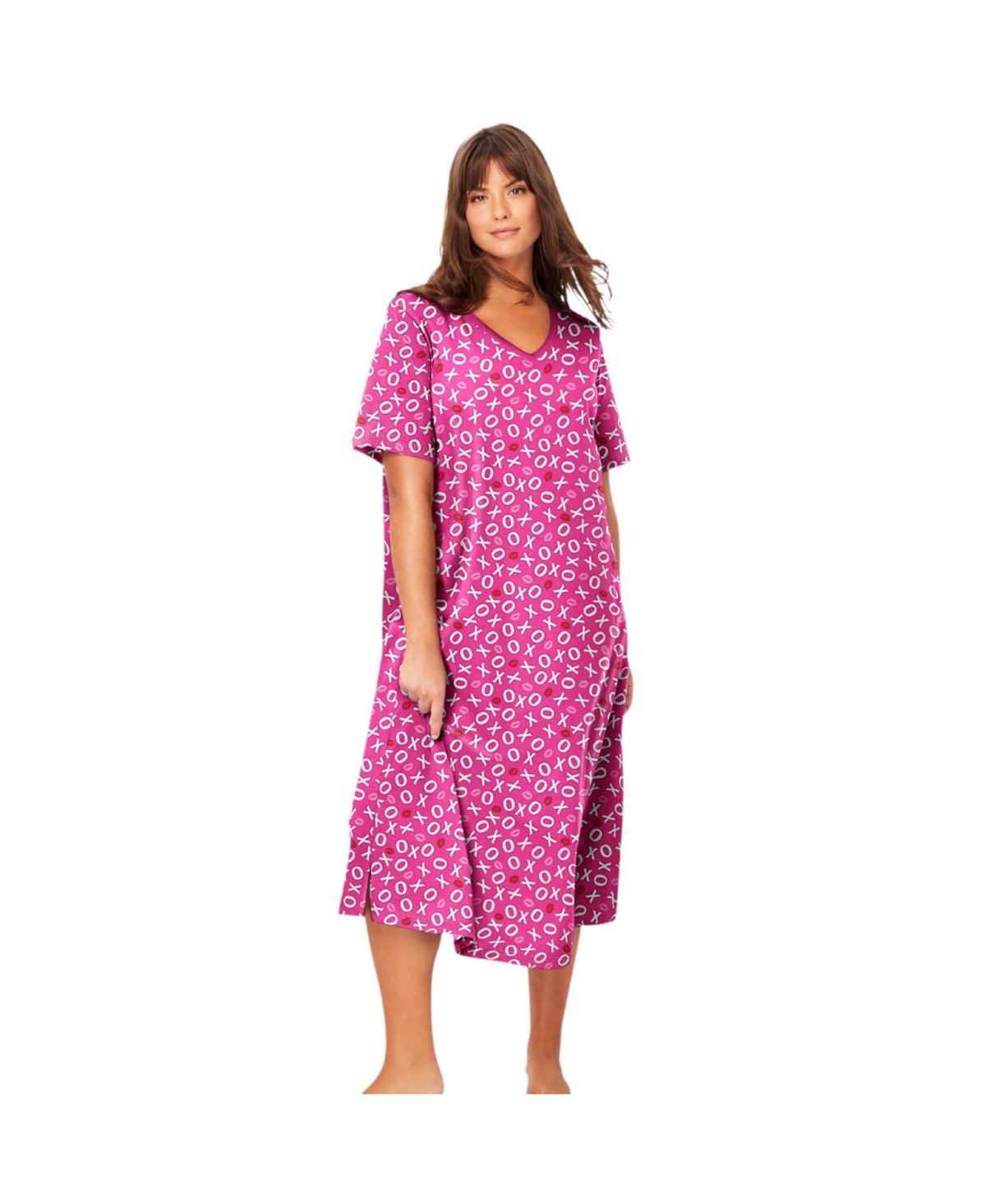 Click here for Dreams & Co. Womens Long Print Sleepshirt - Peony... prices
