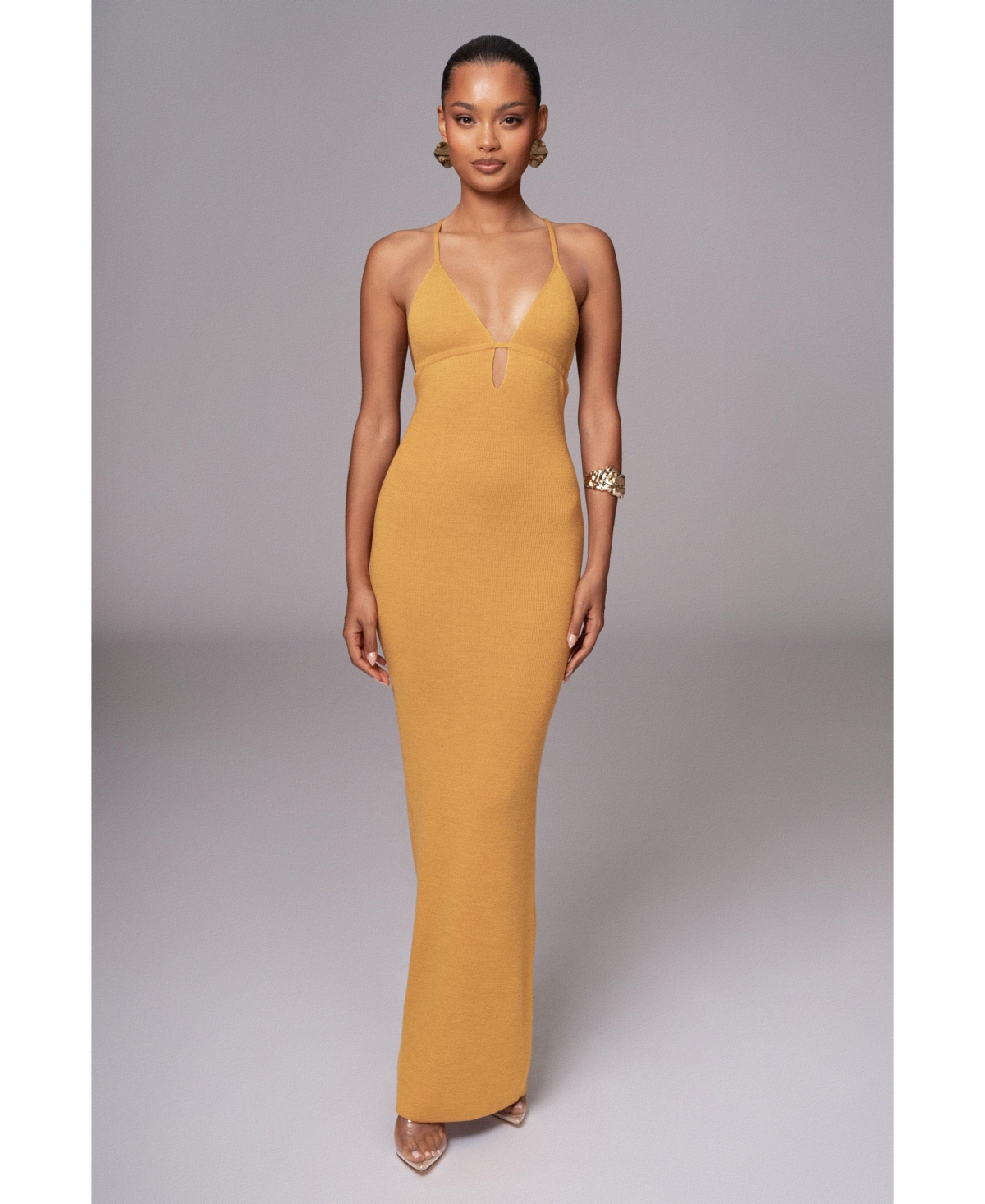 Click here for Jluxlabel Womens Sun Rays Knit Maxi Dress - Yellow prices