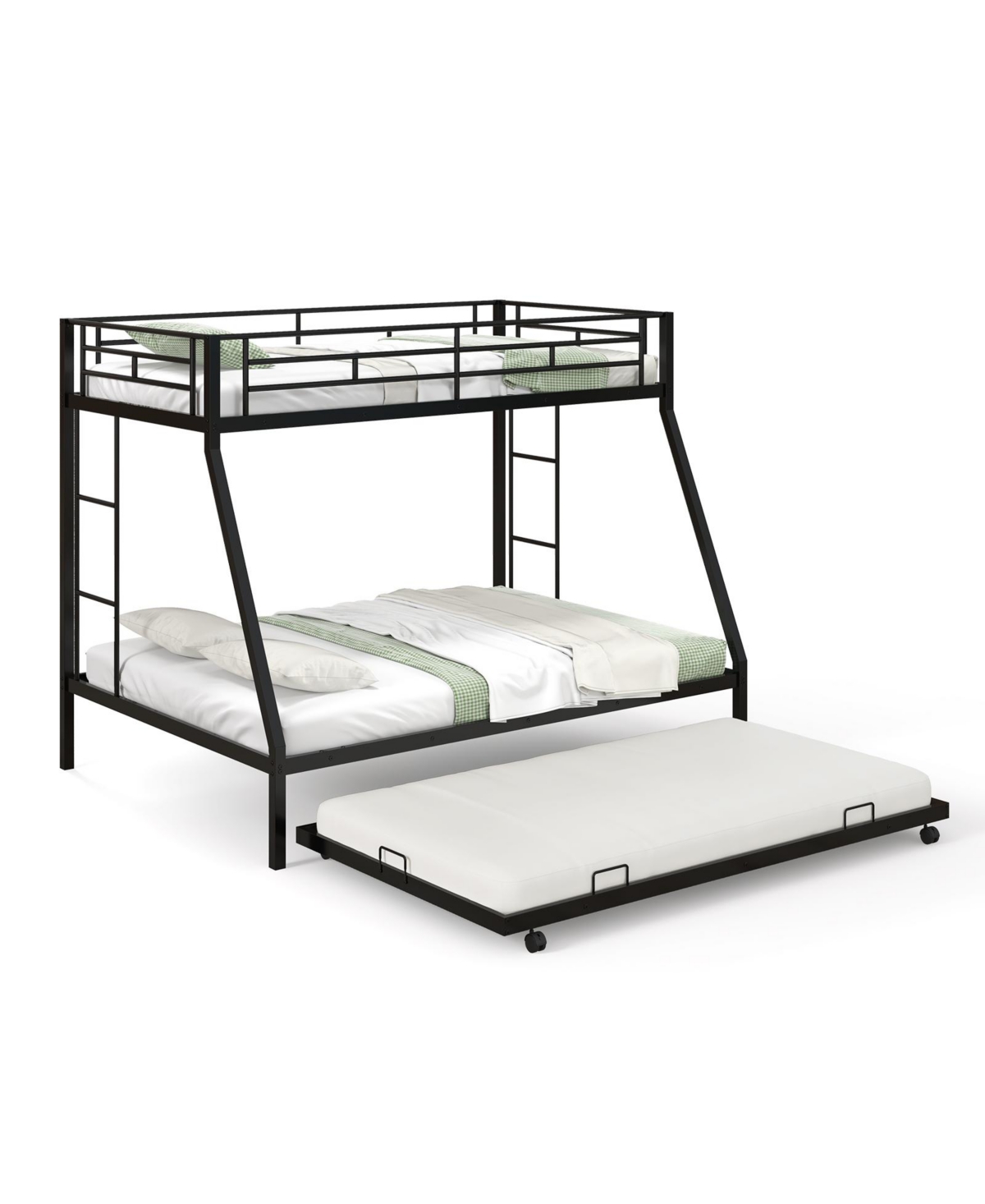 Click here for Twin Over Full Bunk Bed Frame with Trundle for Gue... prices