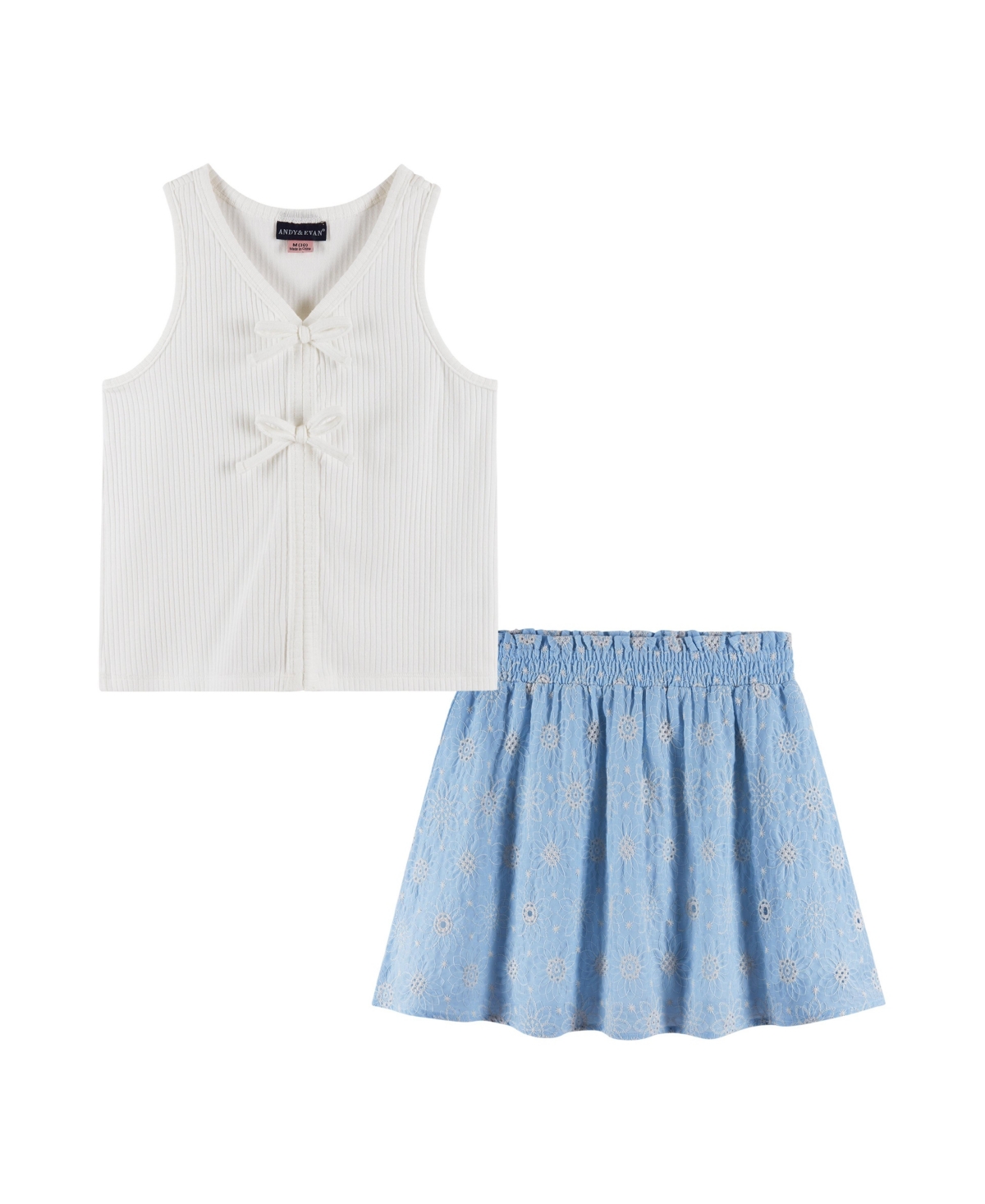 Click here for Andy & Evan Big Girls Toddler/Child White Rib Knit... prices