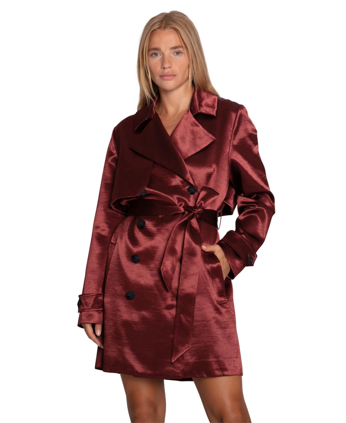 Click here for Belle & Bloom Womens Will You Stay Trench Dress -... prices