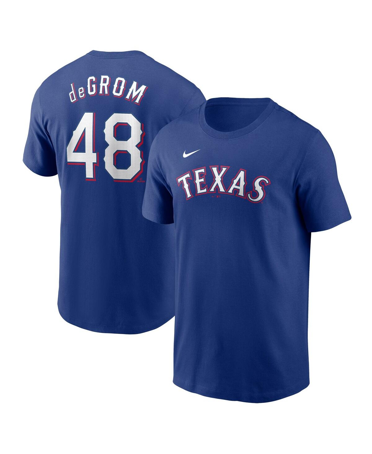 Click here for Nike Mens Jacob deGrom Royal Texas Rangers Fuse Na... prices