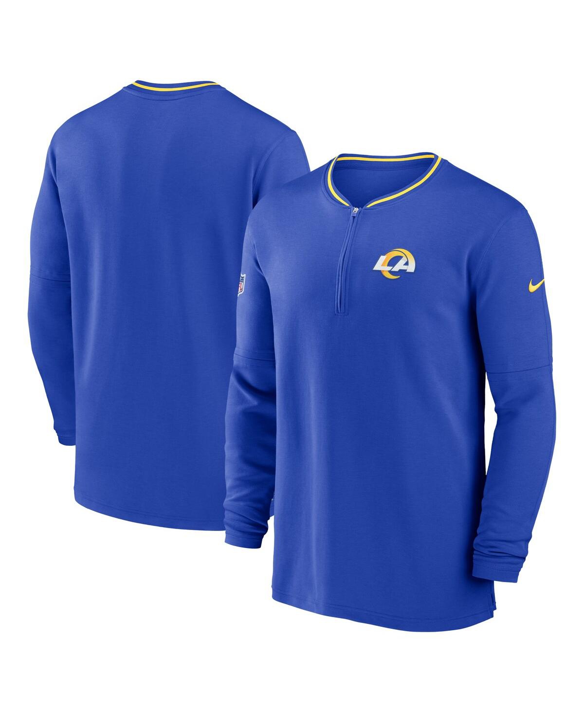 Click here for Nike Mens Royal Los Angeles Rams Coach Half-Zip Sw... prices
