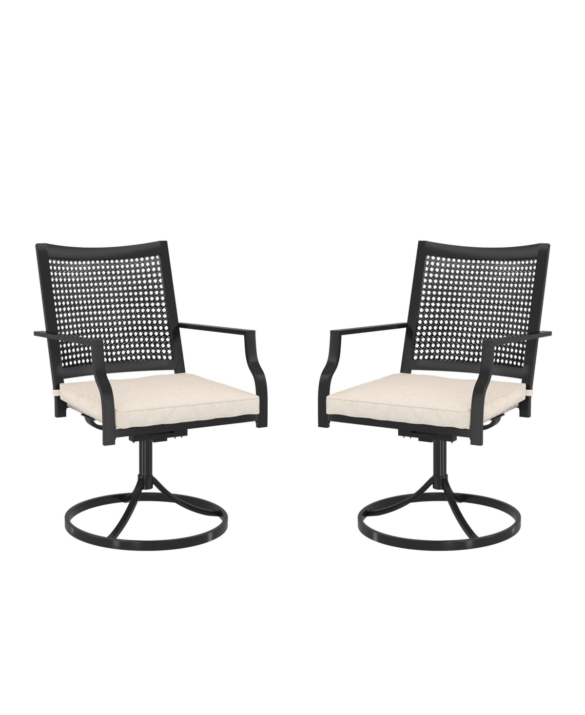 Click here for Outdoor Metal Swivel Chairs Set of 2 Patio Dining... prices
