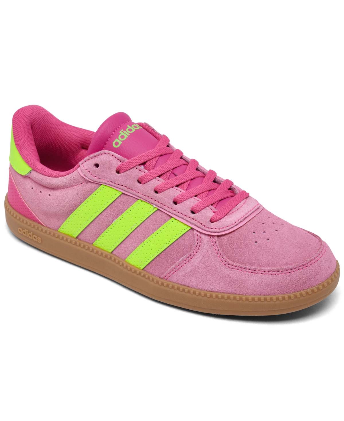 Adidas Womens Break Net Sleek Casual Sneakers from Finish Line - Magenta  Lemon  Pink