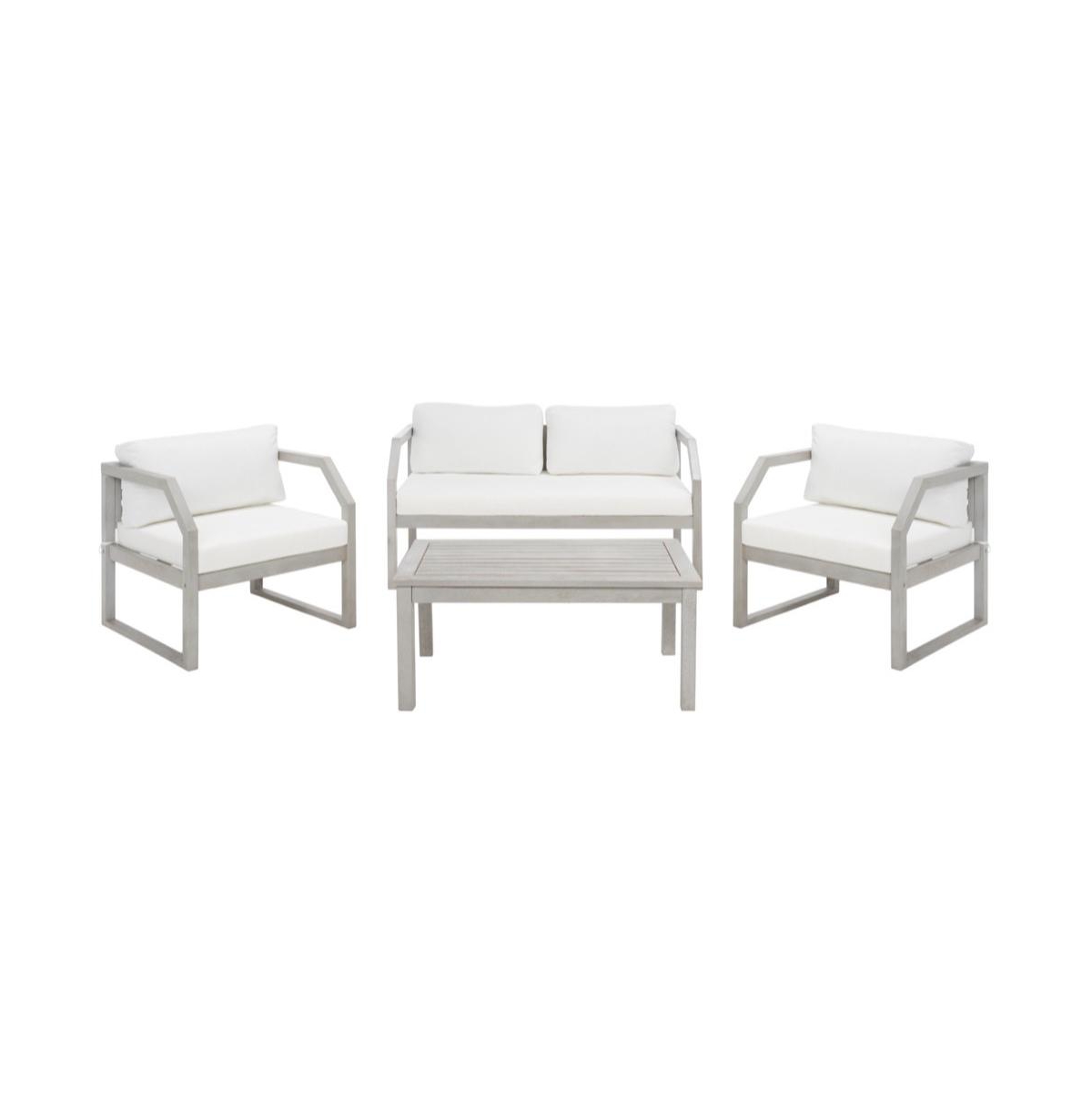 Click here for Dren 4 Pc Outdoor Living Set - Grey/beige prices
