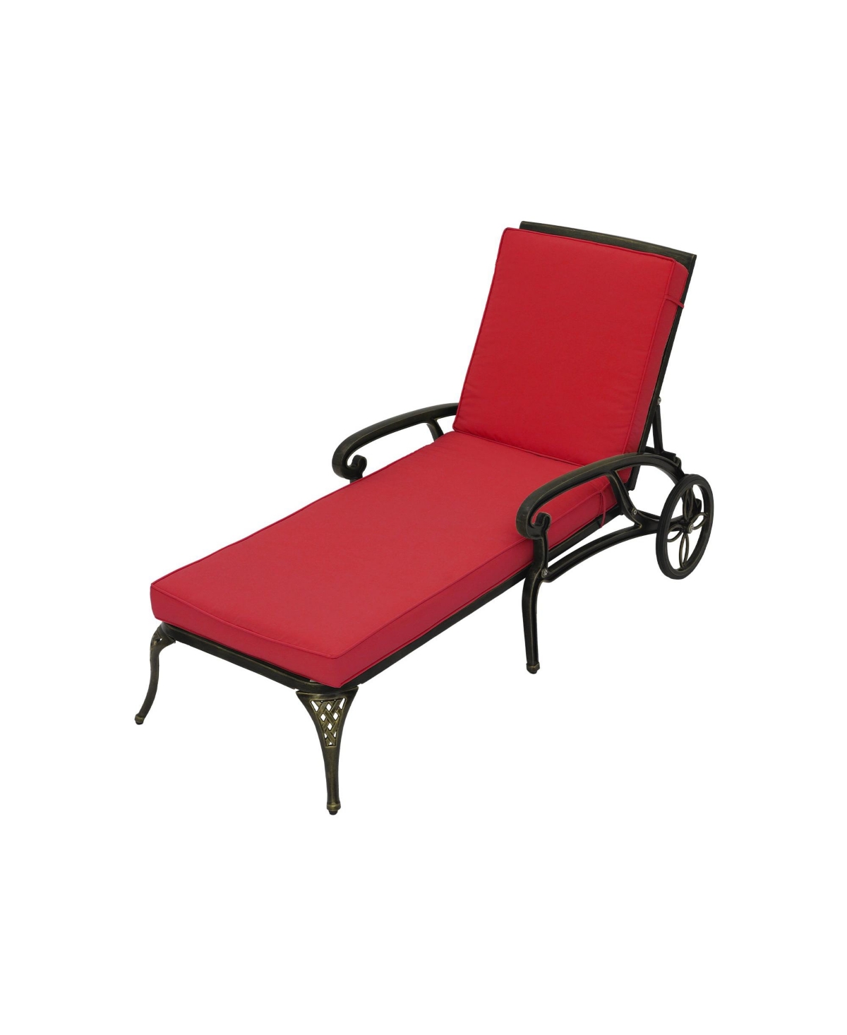 Click here for Mondawe Outdoor Cast Aluminum Chaise Lounge Chair... prices
