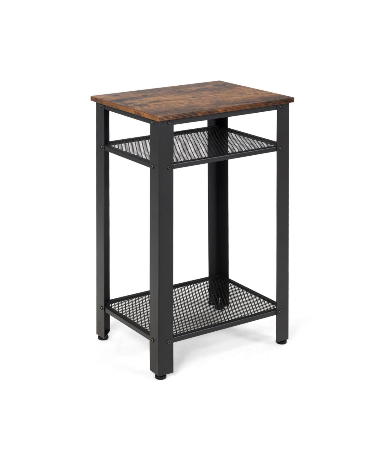 Click here for 3-Tier Industrial End Table with Metal Mesh Storag... prices