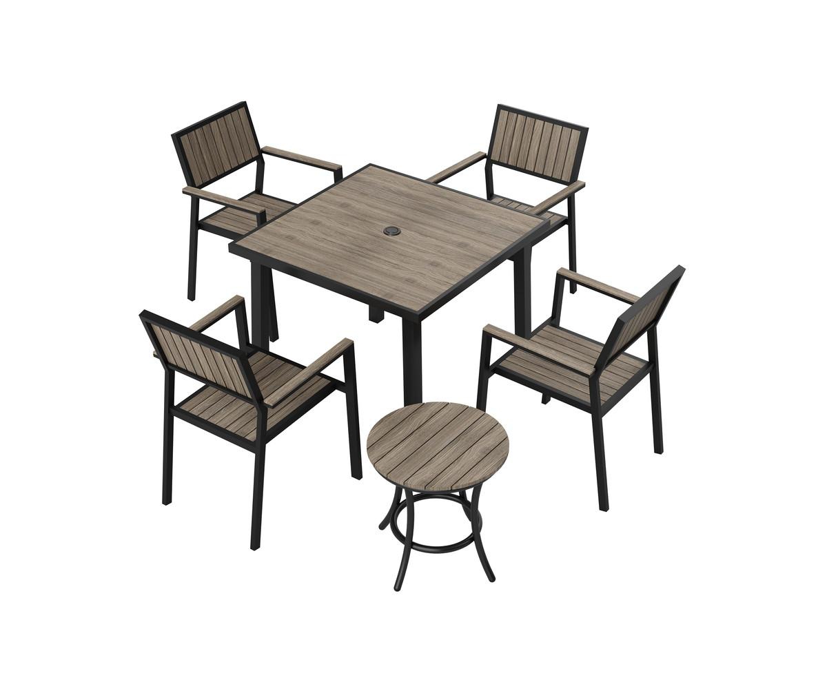 Click here for 6-Piece Aluminum Outdoor Patio Dining Set with Squ... prices