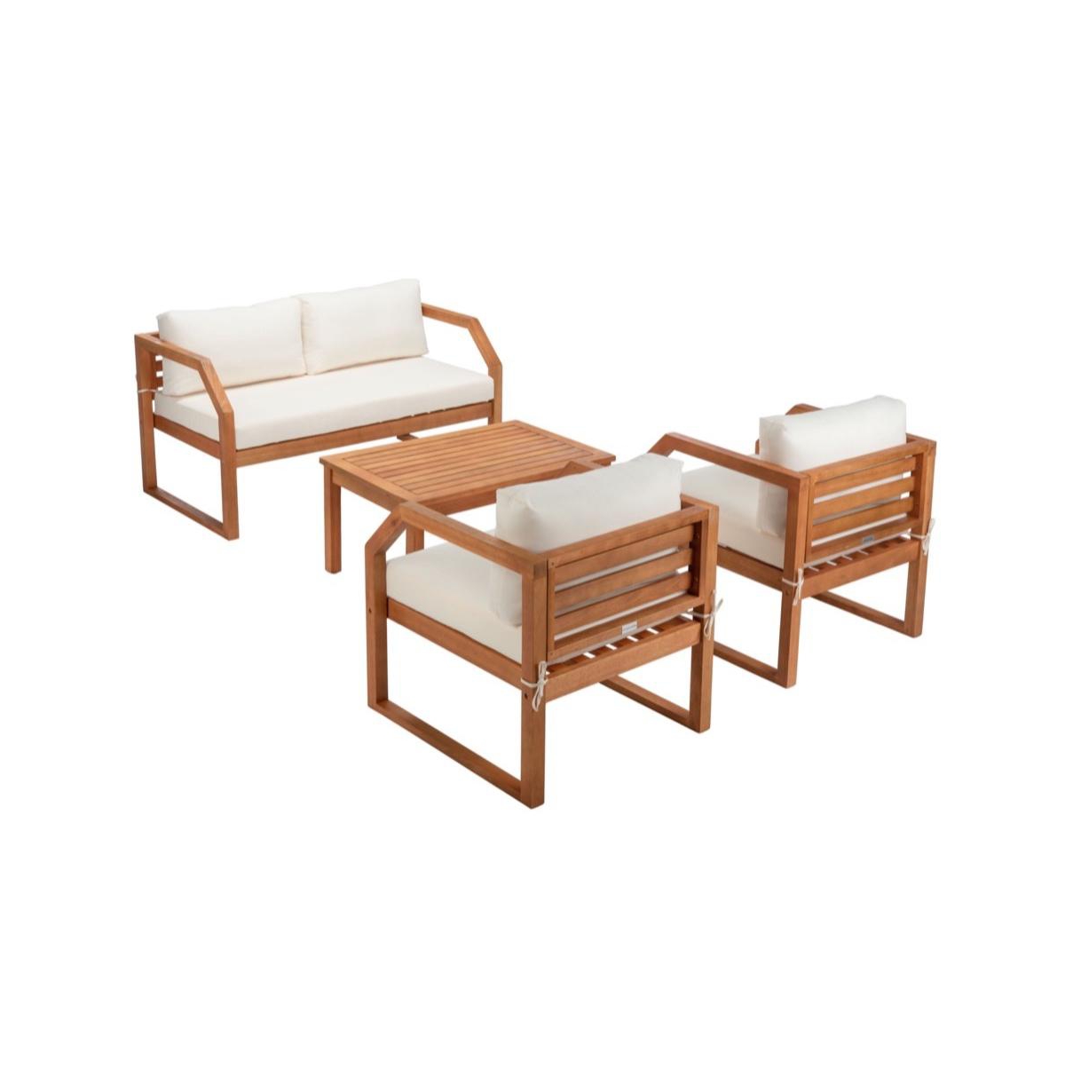 Click here for Dren 4 Pc Outdoor Living Set - Natural/beige prices