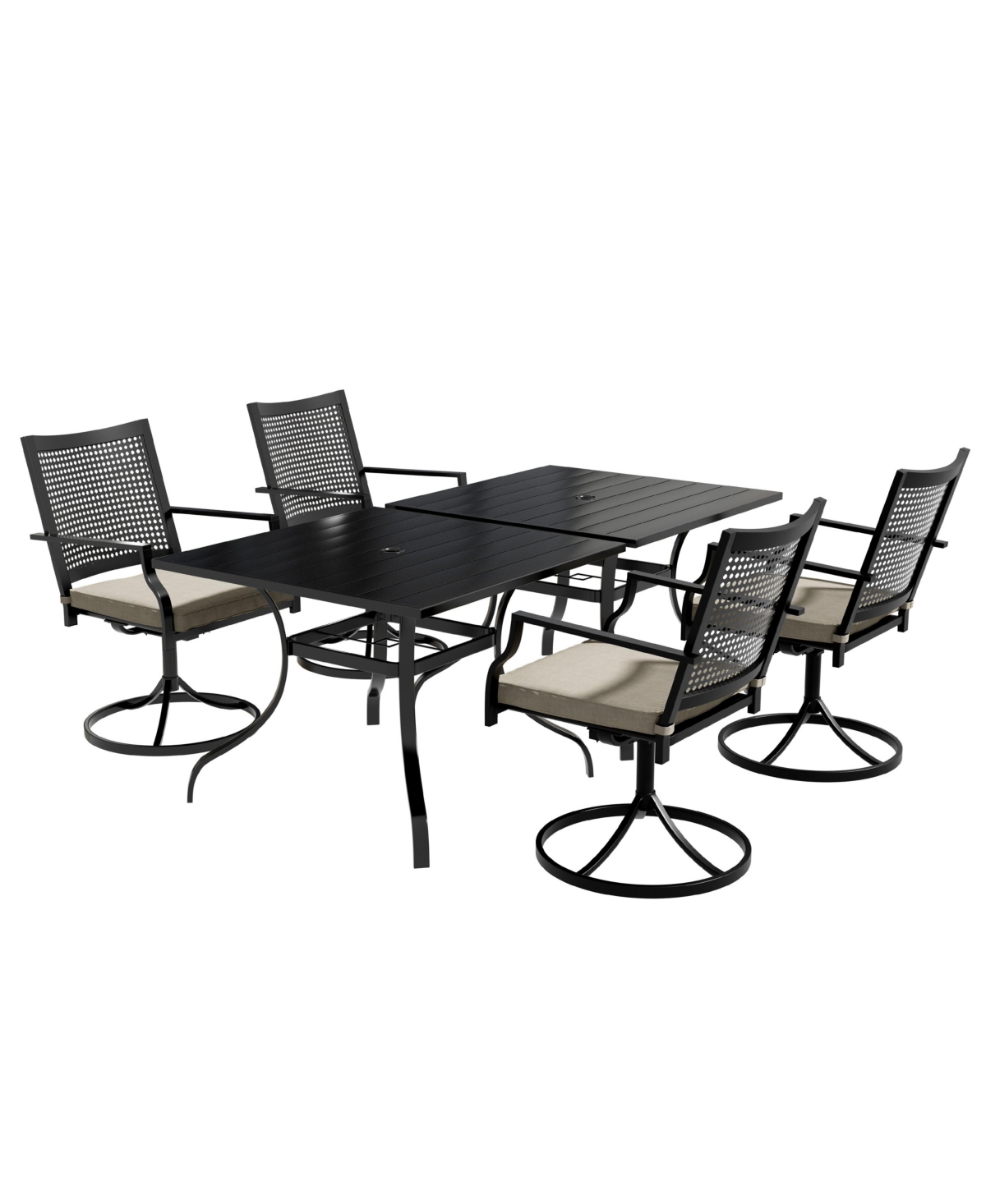 Click here for 6-Piece Metal Outdoor Patio Dining Set with Square... prices