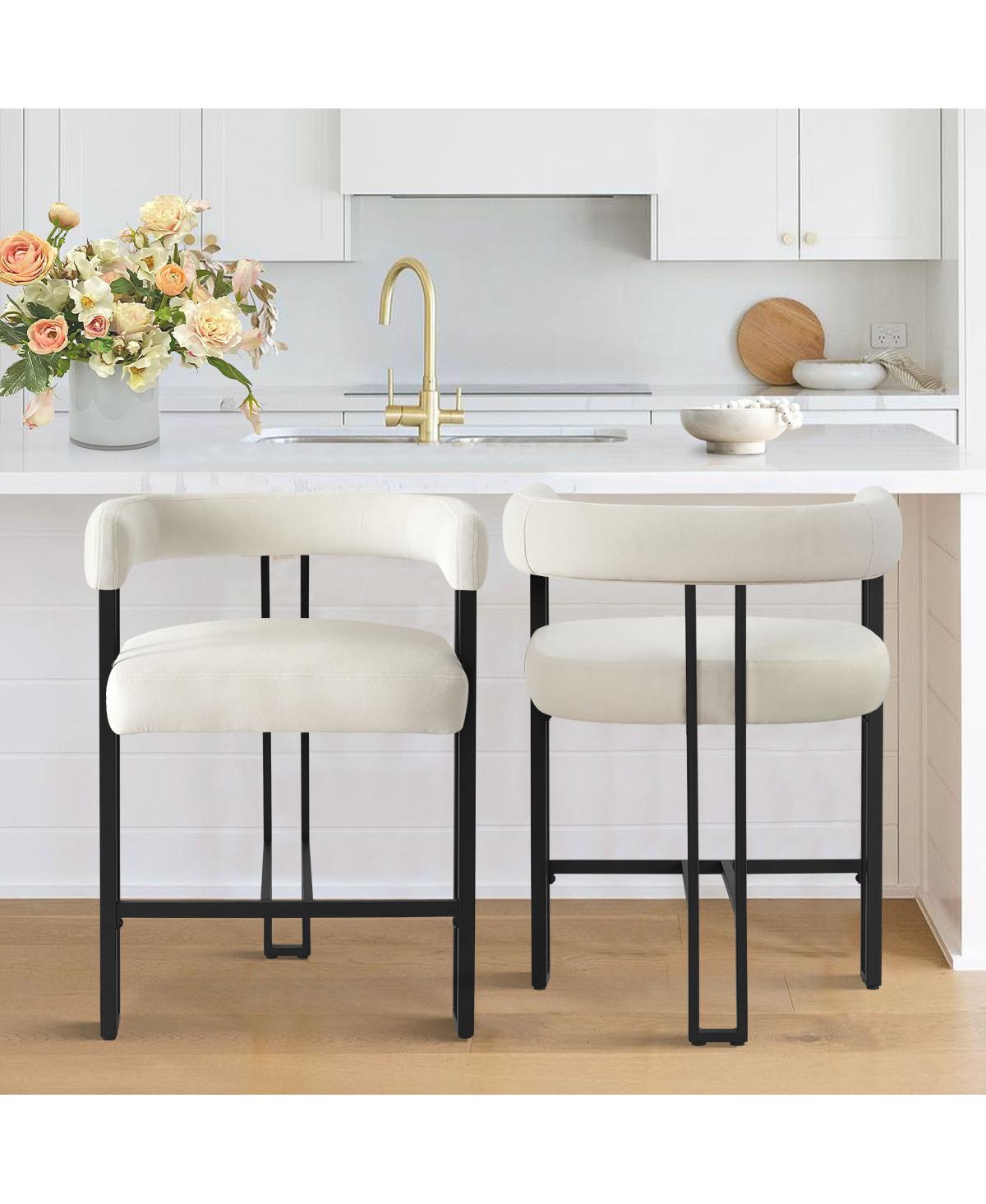 Click here for Set of 2 Velvet Counter Stools  Modern Bar Stools... prices