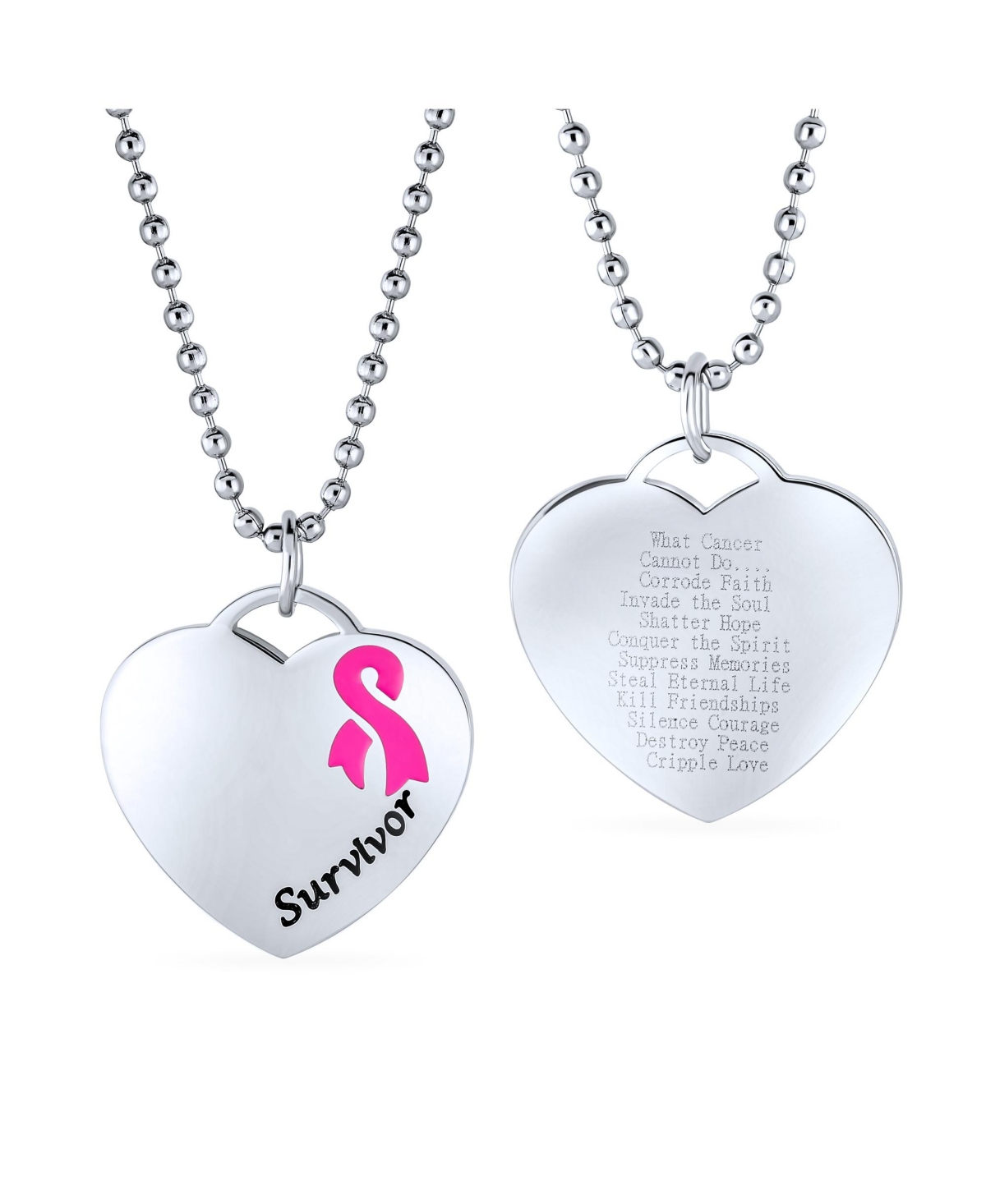 Click here for Bling Jewelry Heart Pink Ribbon Breast Cancer Surv... prices
