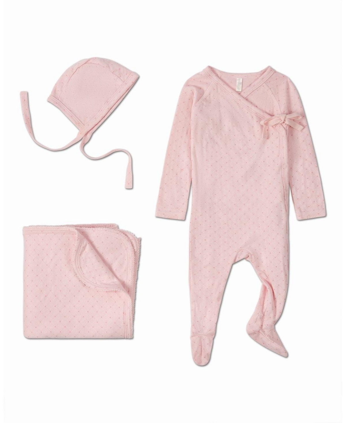 Click here for MeMoi Baby Girls 3 Piece Little Hearts Pointelle F... prices