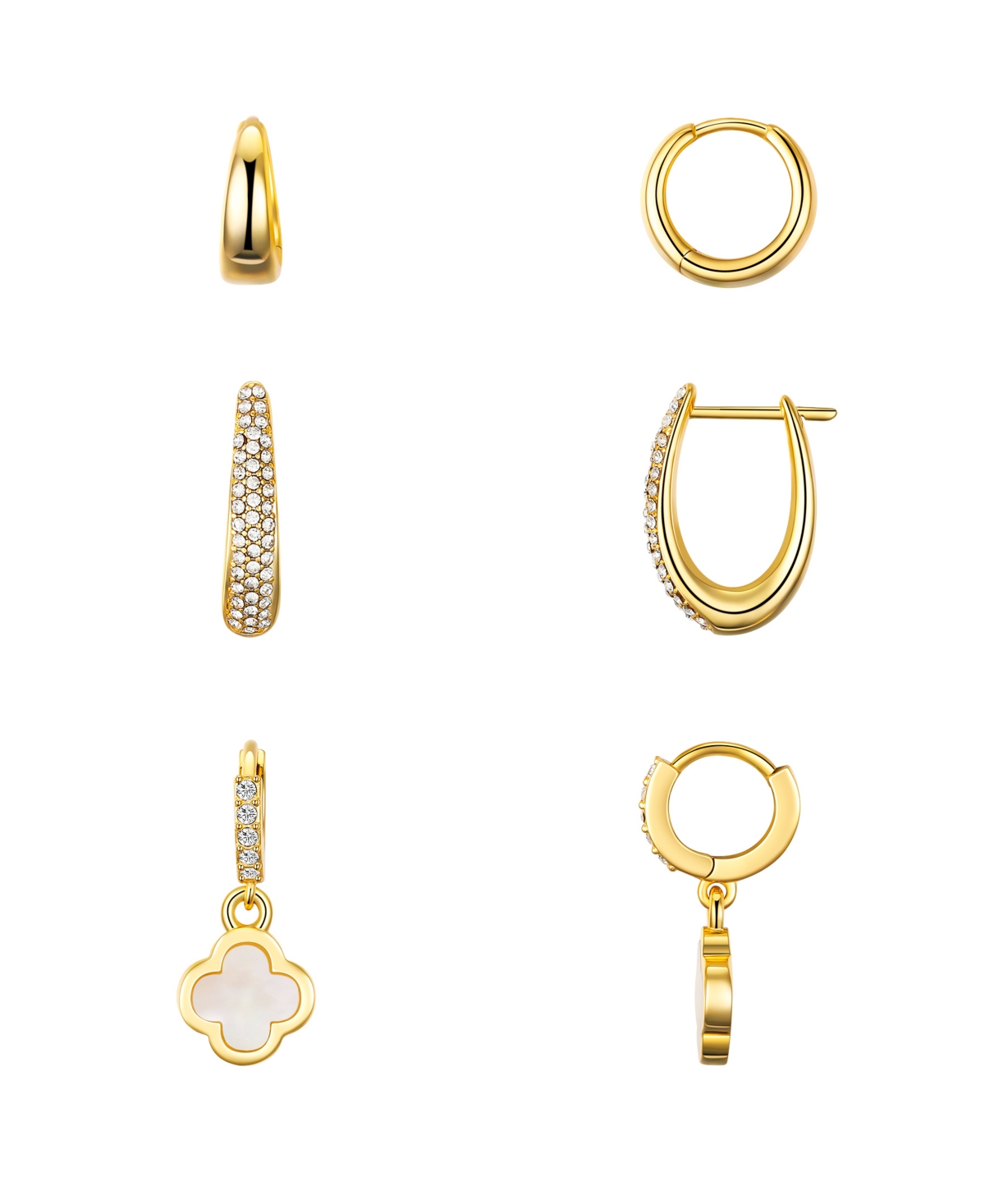 Click here for Unwritten Crystal and Mother of Pearl Hoop Earring... prices