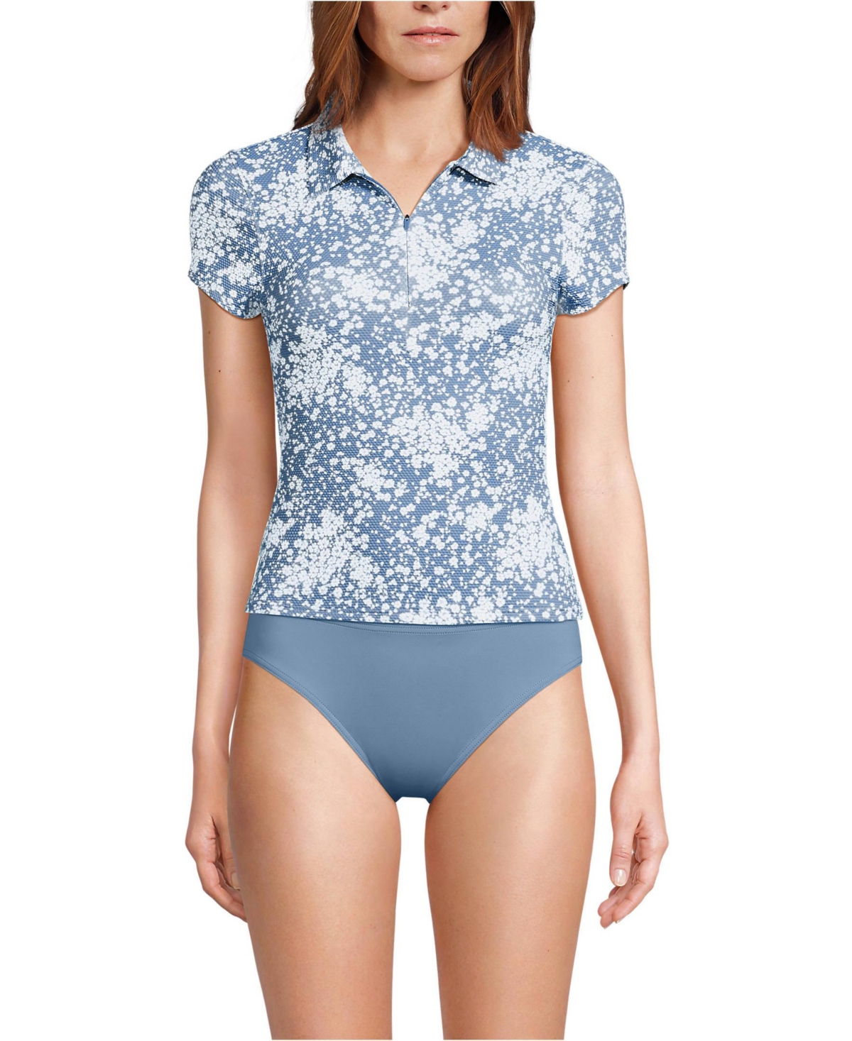 Click here for Lands End Womens SunShade Upf 50 Short Sleeve Piqu... prices