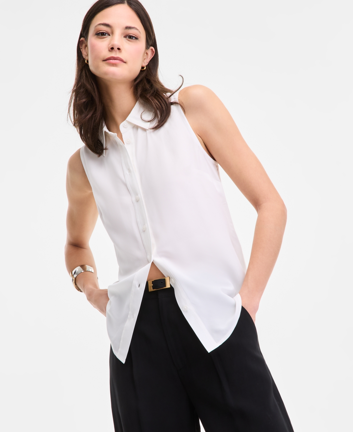 Click here for I.n.c. International Concepts Womens Printed Butto... prices