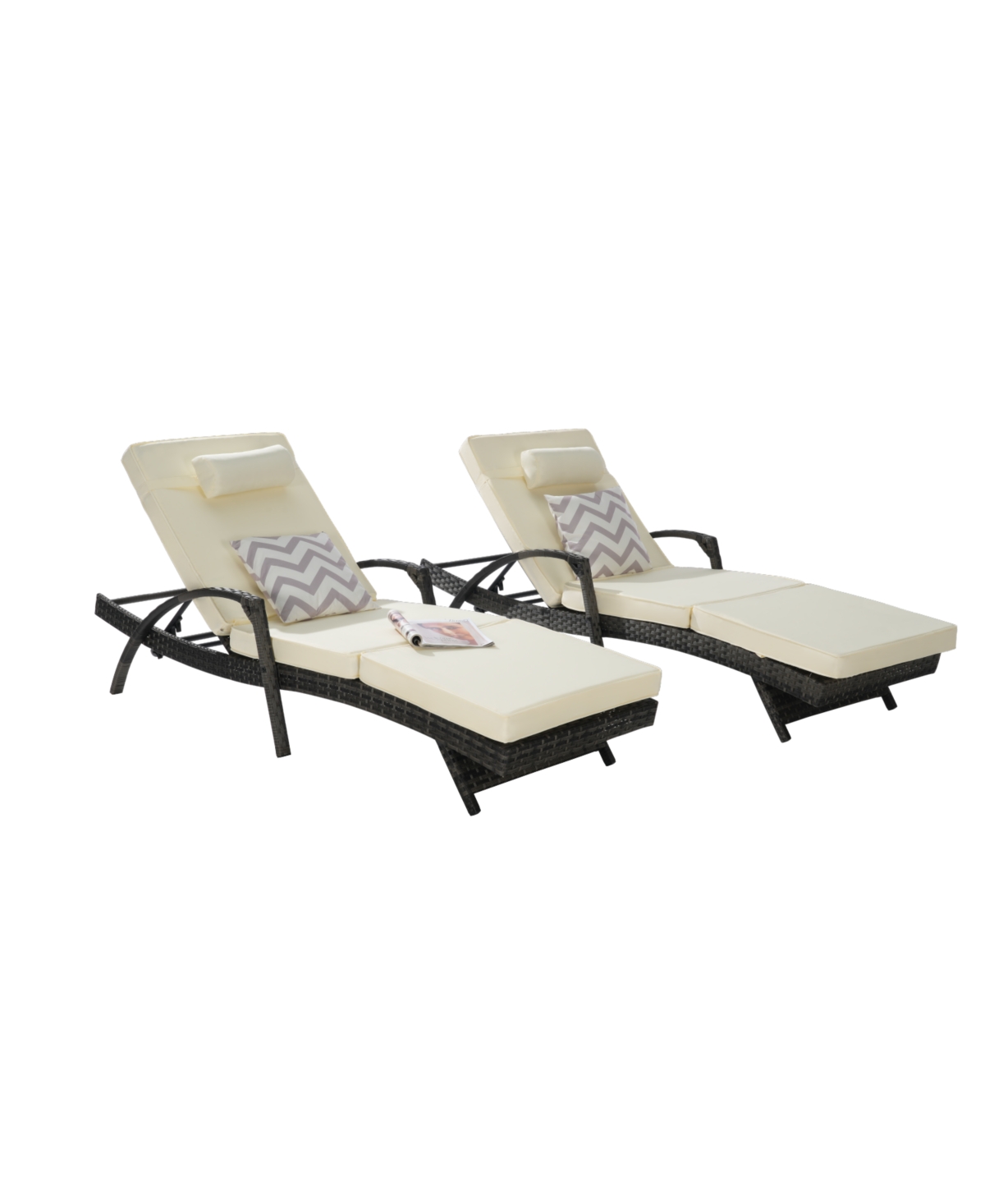 Click here for Streamdale Outdoor Wicker Reclining Lounge Chair S... prices