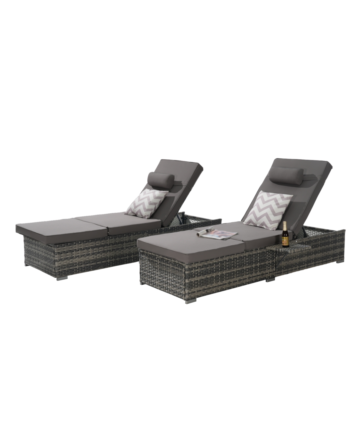 Click here for Streamdale Outdoor chaise lounge set (2) with stor... prices
