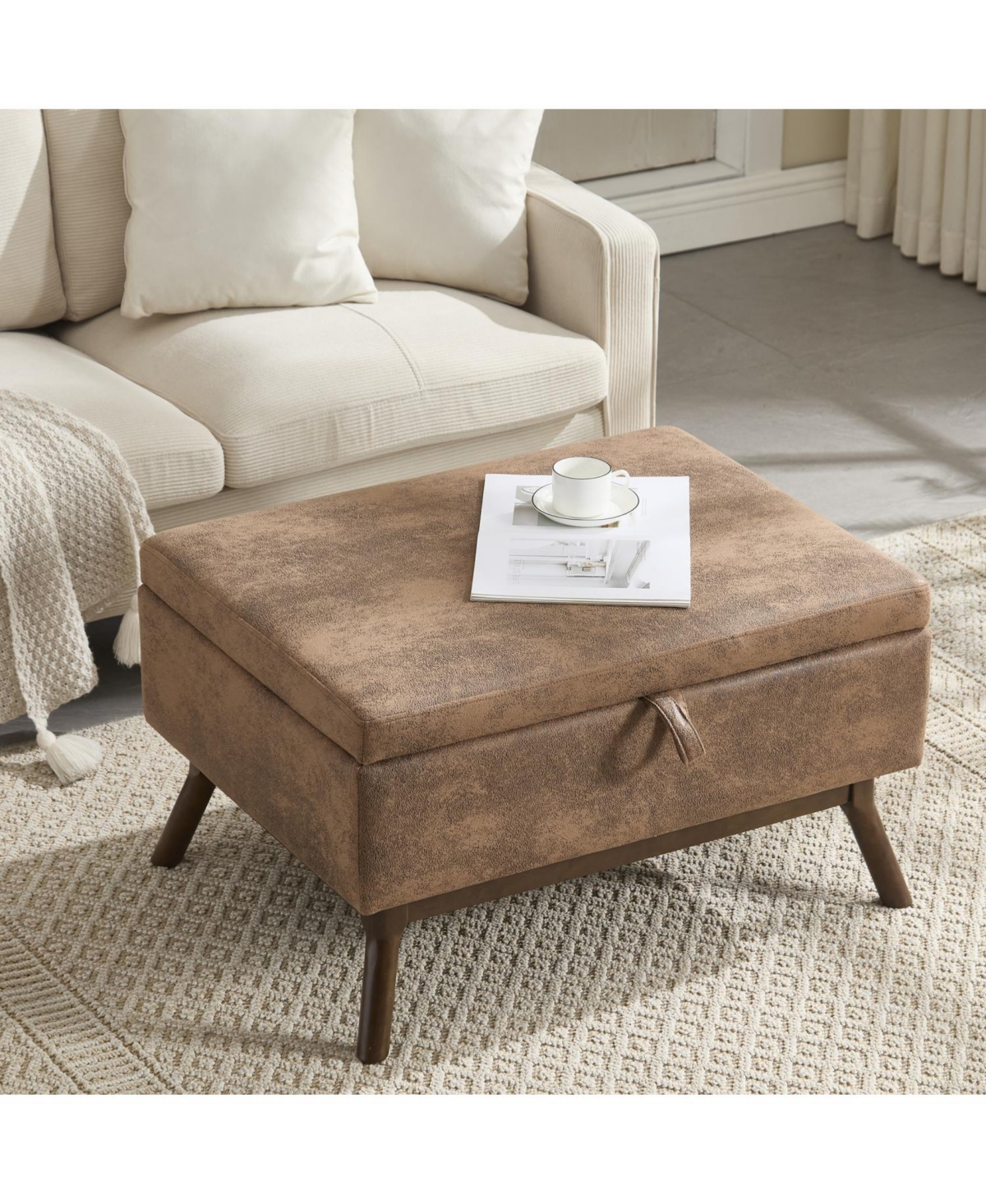 Click here for Streamdale Mid-century modern storage bench/coffee... prices
