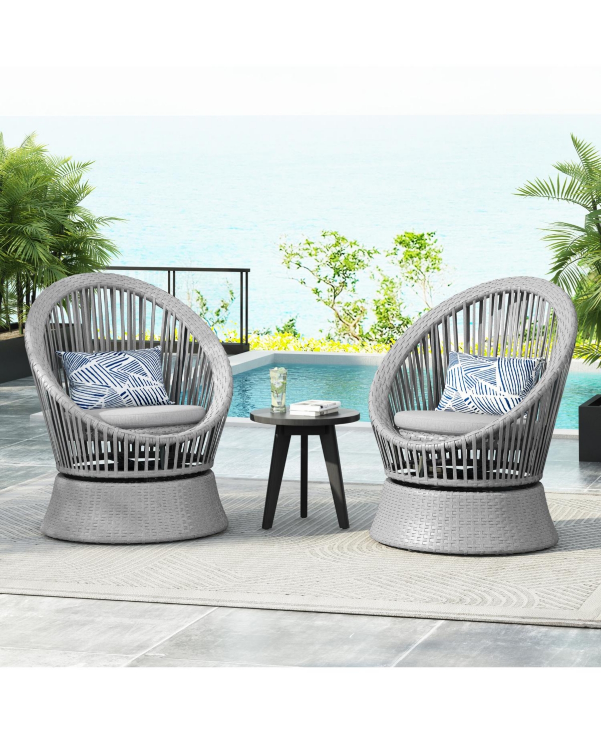 Click here for Streamdale (Set of 2) 26 7" Modern Silver Gre... prices