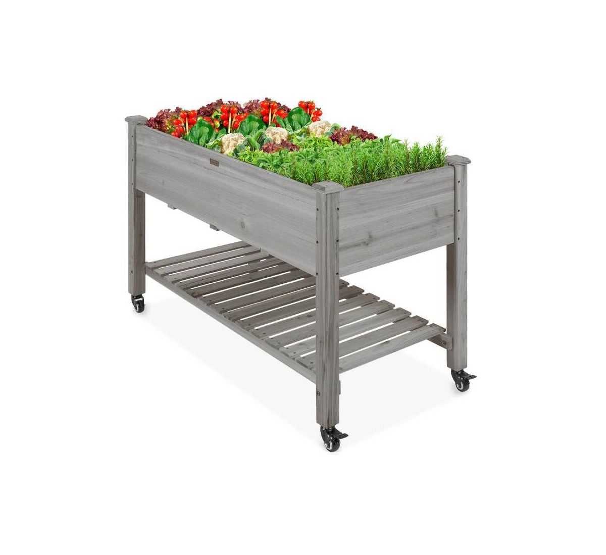 Click here for Outdoor Wood Raised Garden Bed Planter Box with Sh... prices