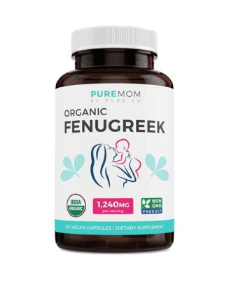 Pure Co Fenugreek Capsules, Herbal Lactation Support, Pure Mom, 60ct ...