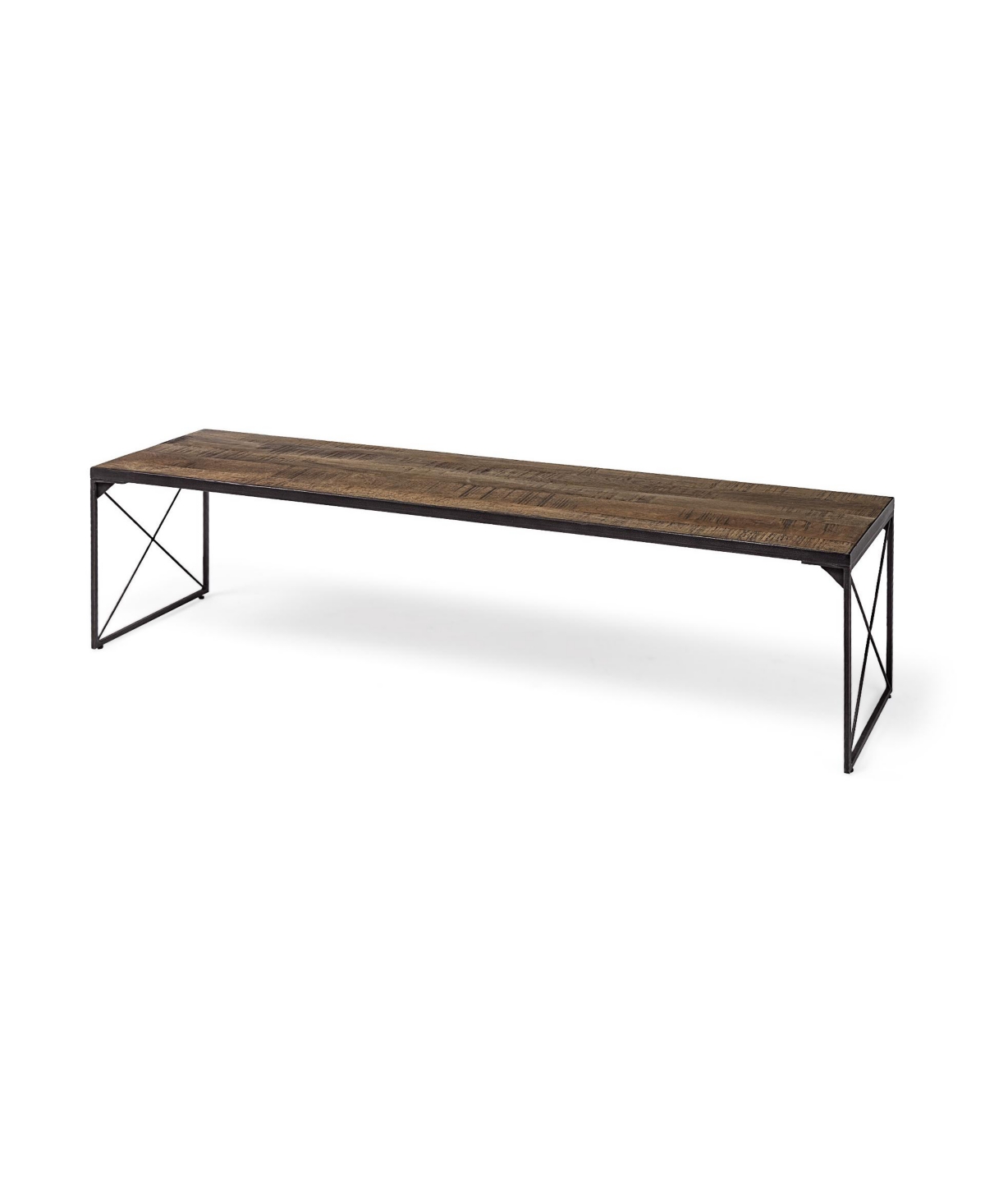 Click here for Mango Wood Top and Iron Base Accent Bench –... prices