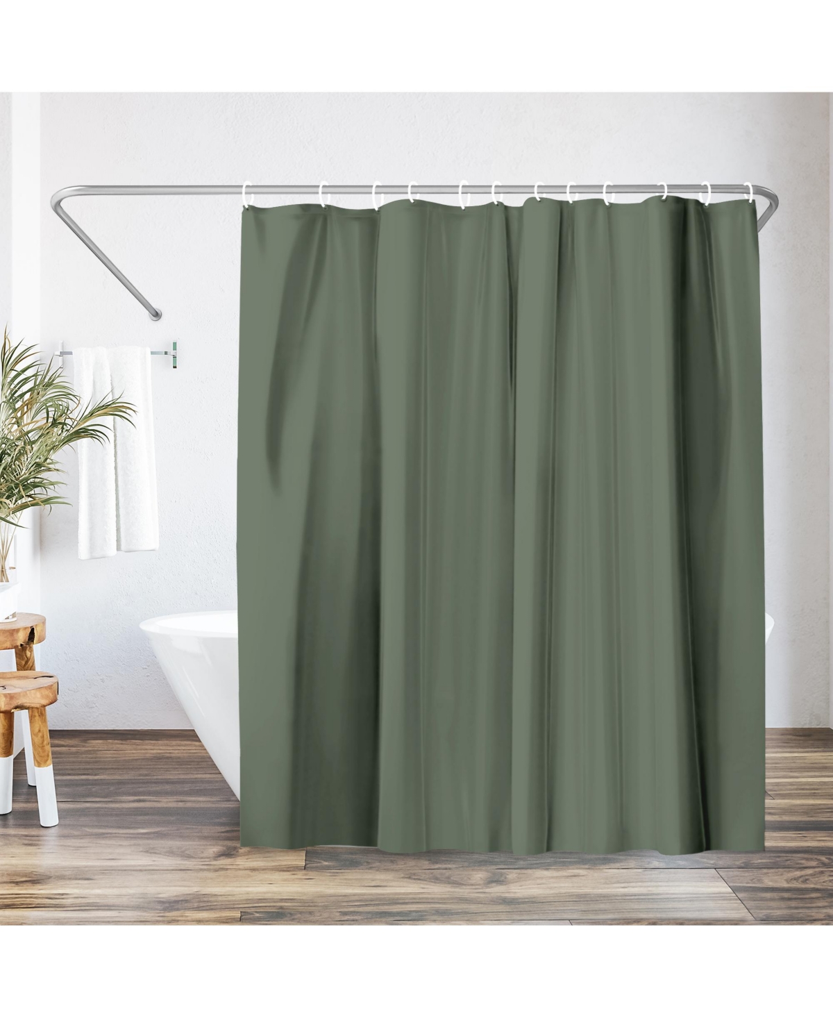 Click here for Americanflat 71x74 Solid Green Shower Curtain - Wa... prices