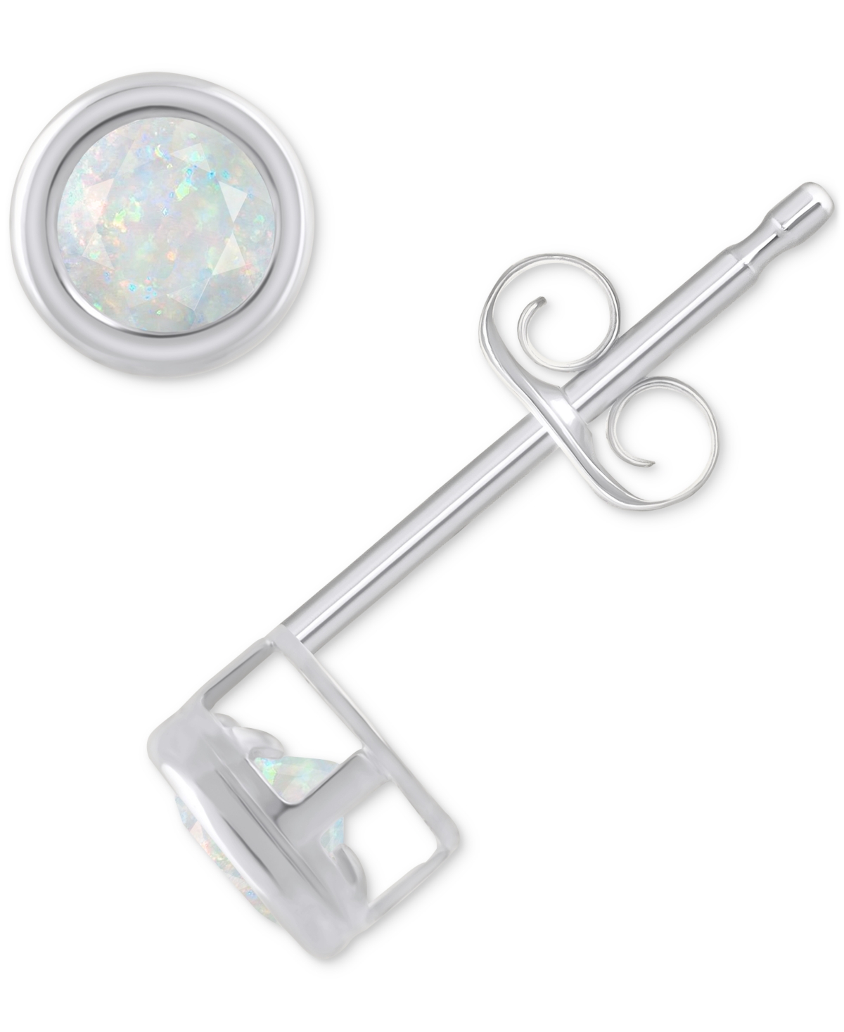 Click here for Macys Gemstone Round Stud Earrings in 10k Yellow G... prices