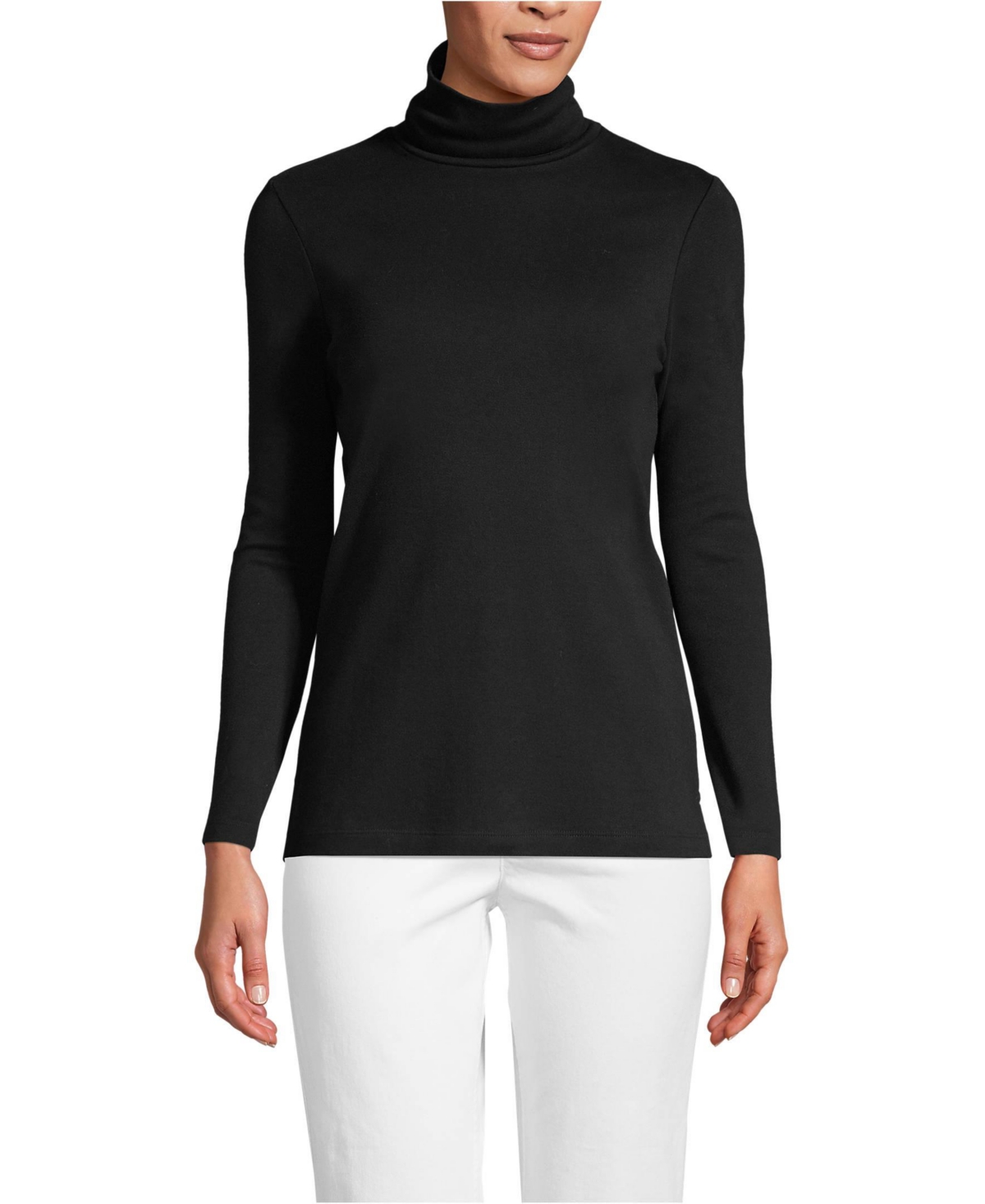 Click here for Lands End Womens Supima Cotton Fitted Long Sleeve... prices