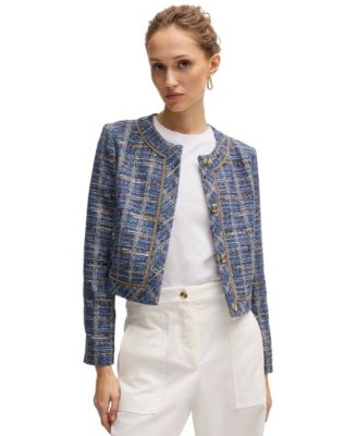BOSS by Hugo Boss Women's Tweed Regular-Fit Jacket - Macy's