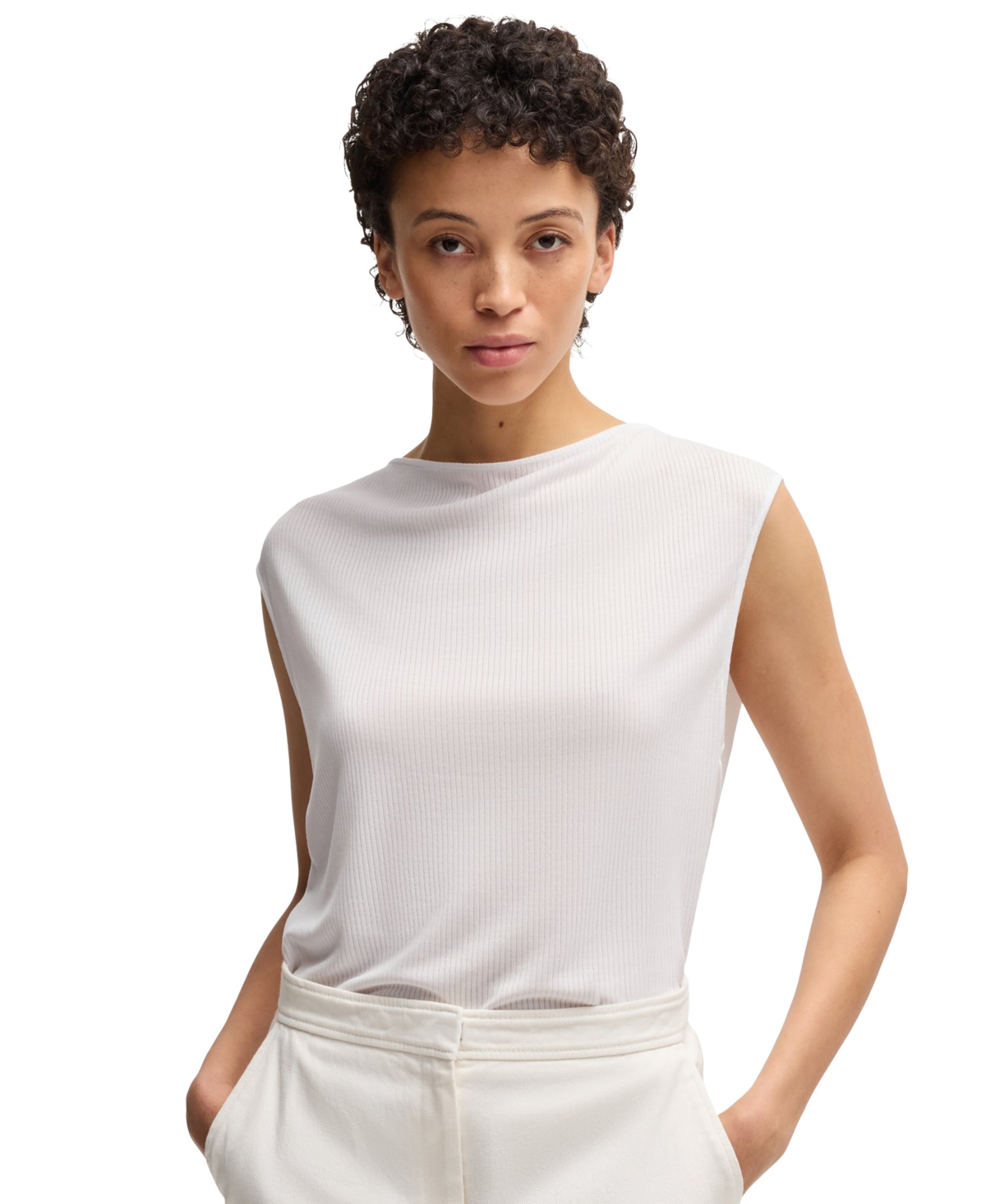 Click here for Boss by Hugo Boss Womens High Neck Sleeveless T-Sh... prices