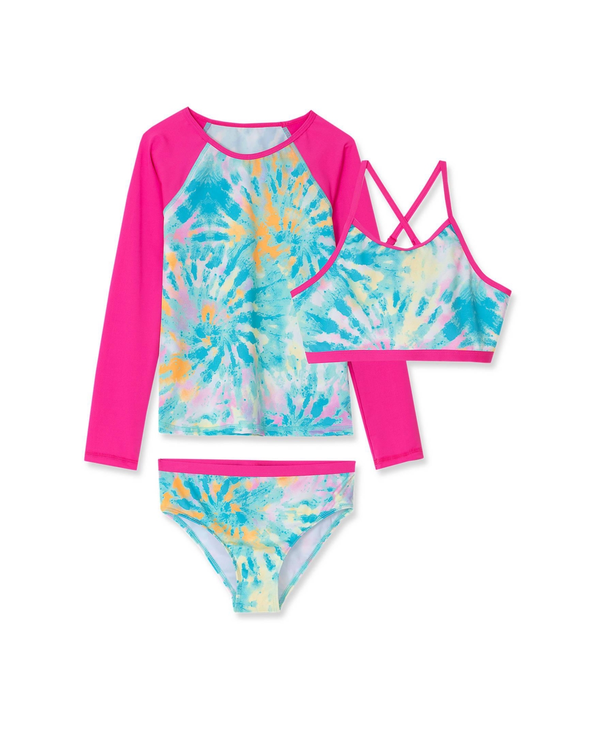 Click here for Lands End Girls Chlorine Resistant Rash Guard Biki... prices